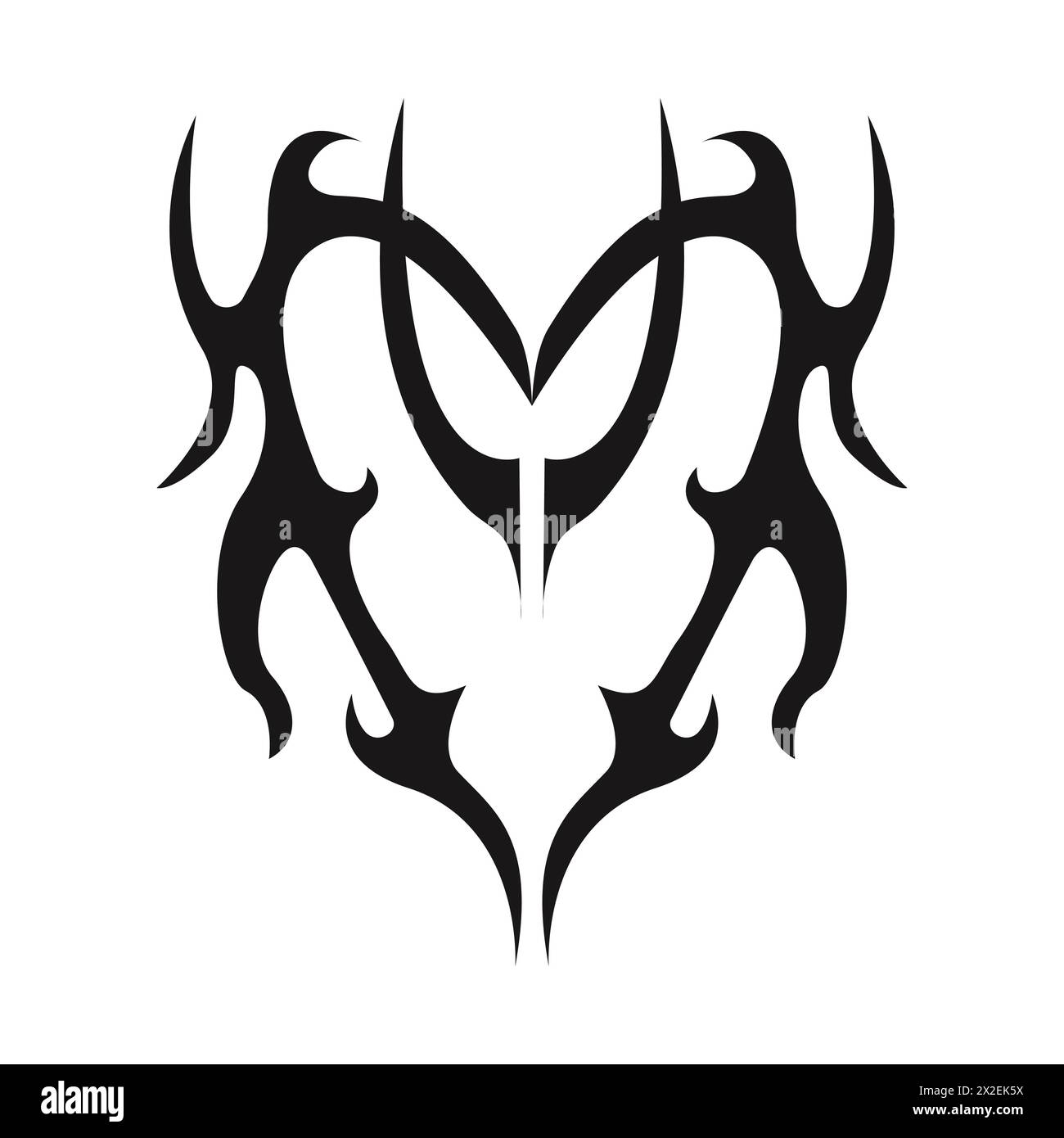 Neo tribal heart y2k aesthetic tattoo gothic cover, fire or wings ...