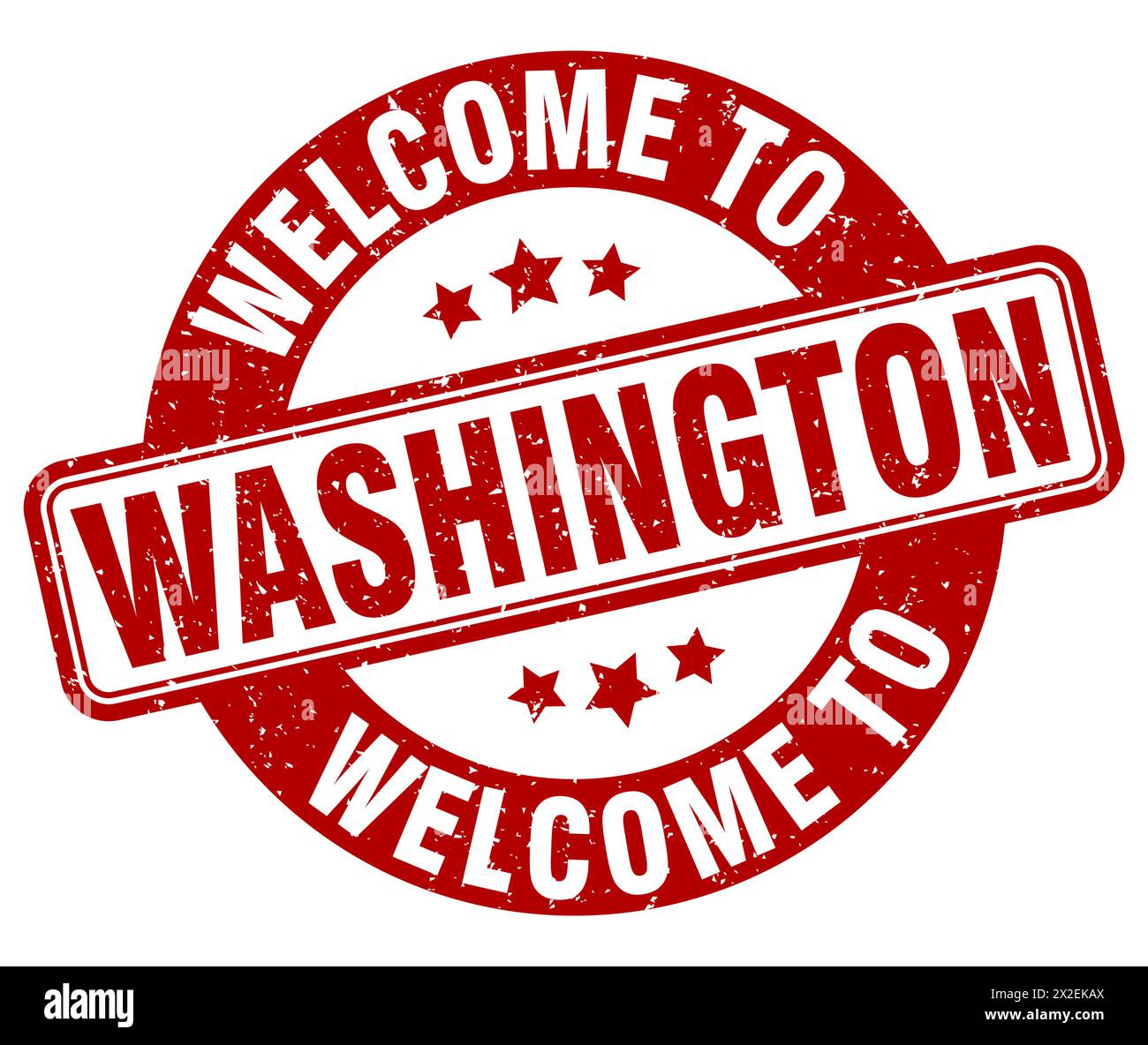 Welcome to Washington stamp. Washington round sign isolated on white ...