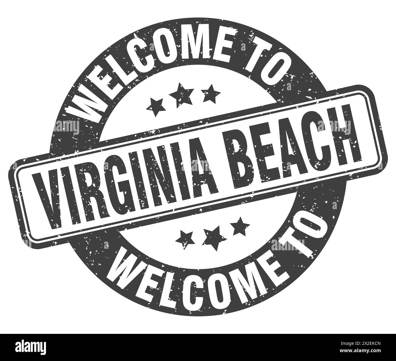 Welcome to Virginia Beach stamp. Virginia Beach round sign isolated on ...