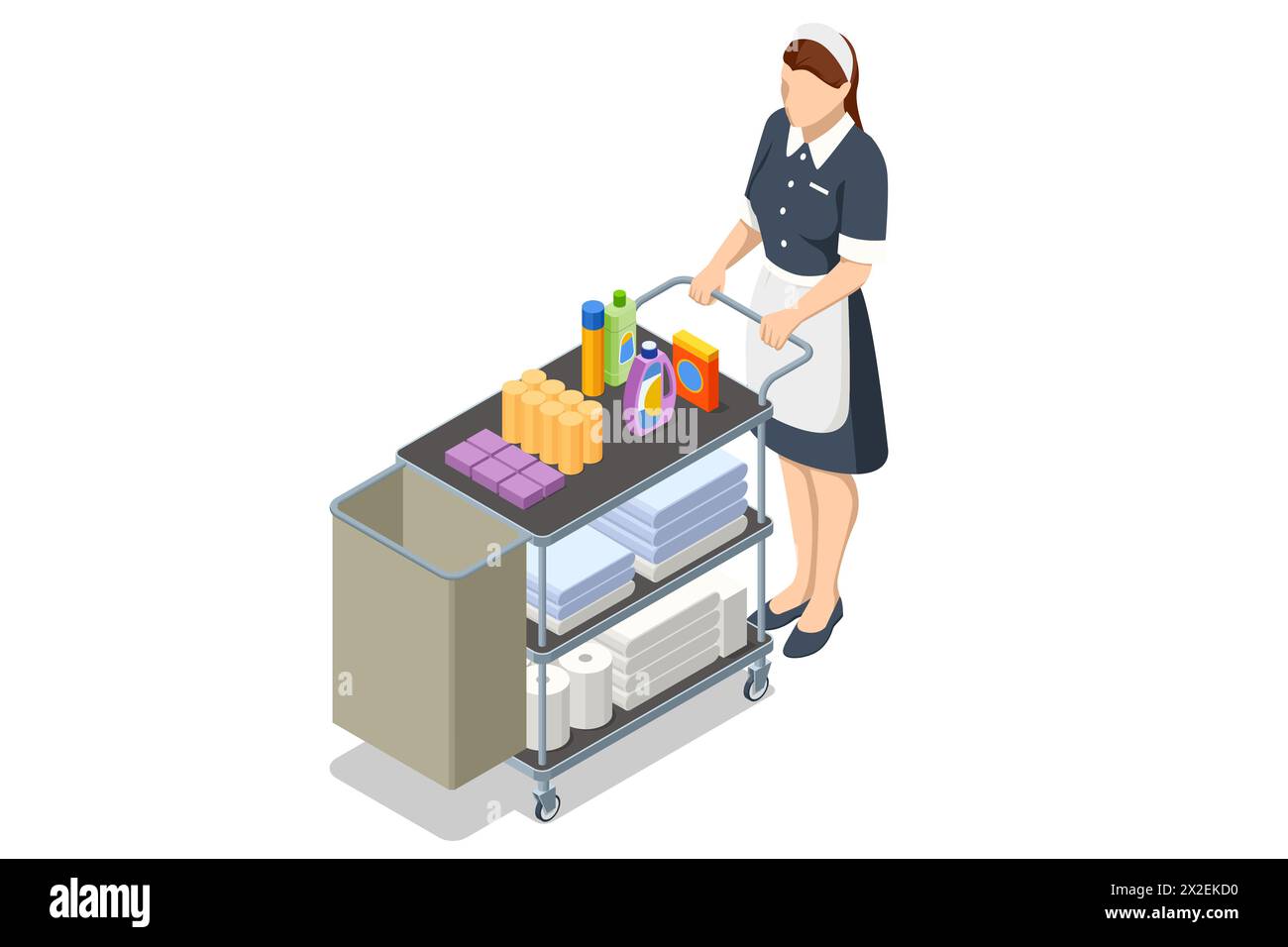 Cleaning service woman using Stock Vector Images - Alamy