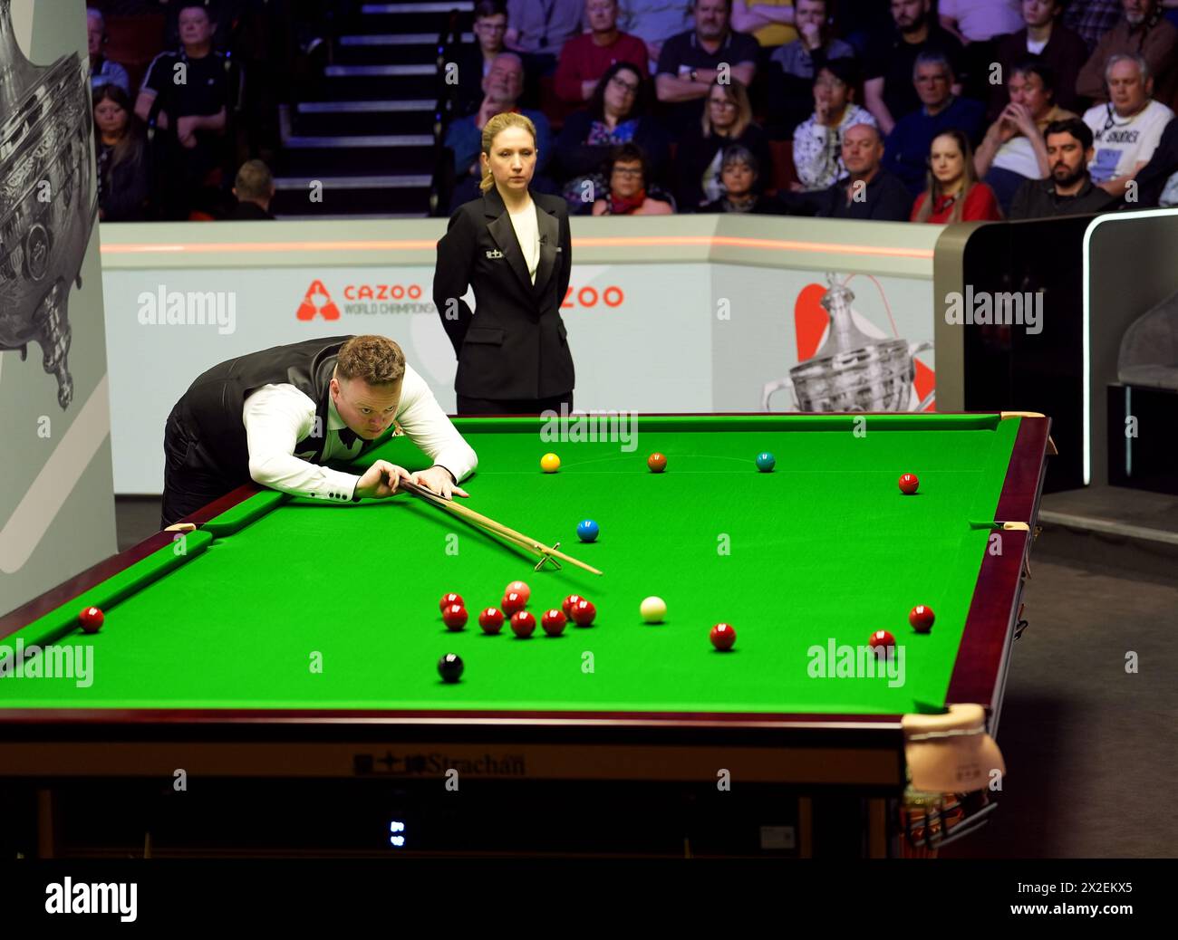 Shaun Murphy in action during their match against Lyu Haotian (not ...
