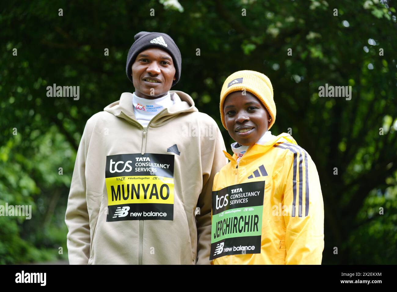 Men's elite race winner Alexander Mutiso Munyao and women's elite race ...