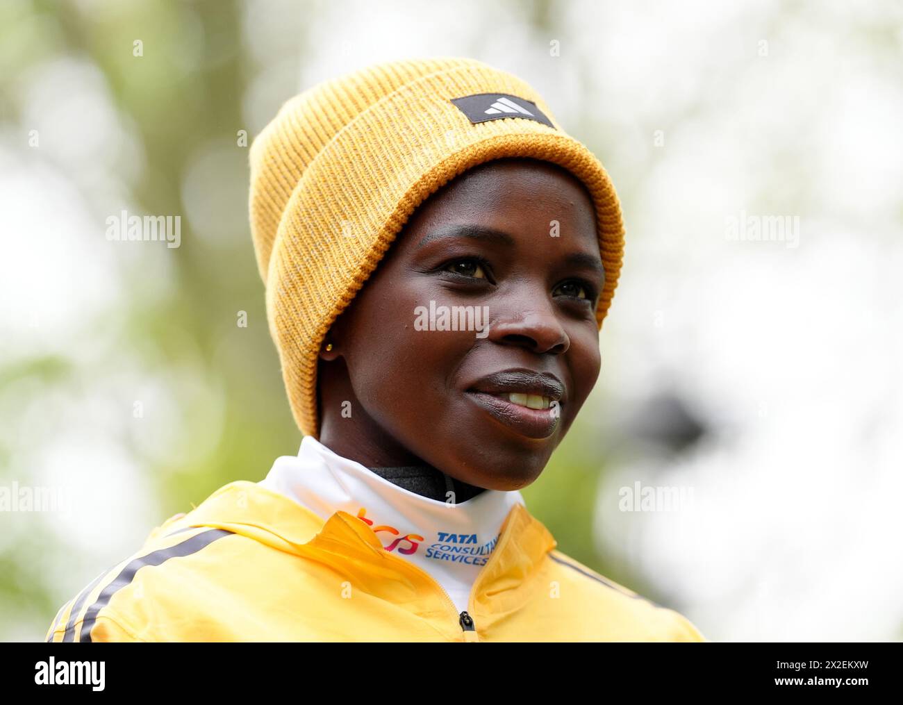 Women's elite race winner Peres Jepchirchir during the 2024 TCS London ...