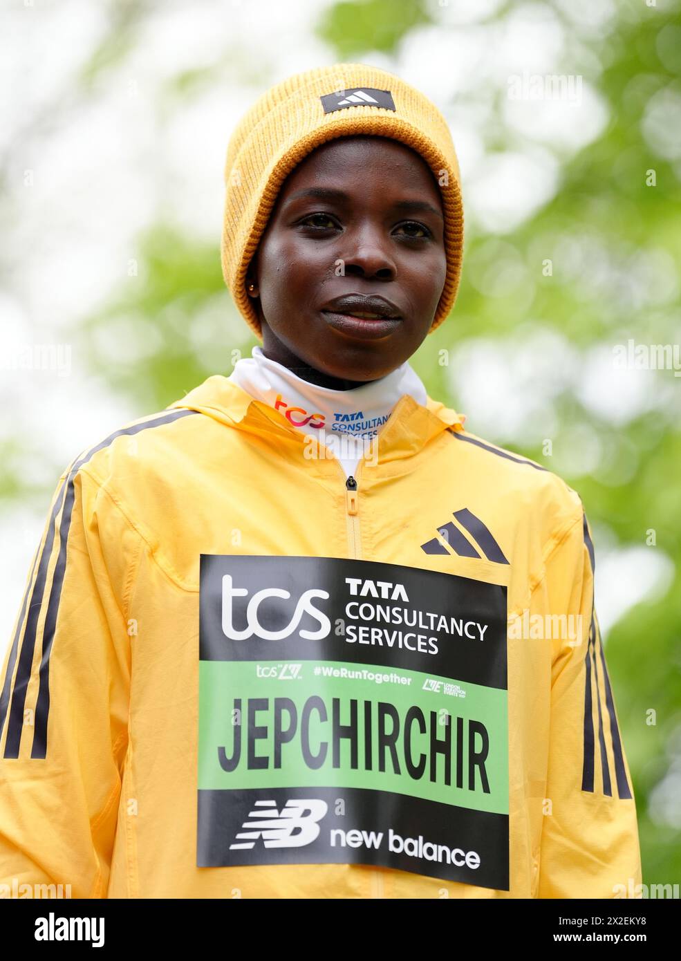 Women's elite race winner Peres Jepchirchir during the 2024 TCS London ...