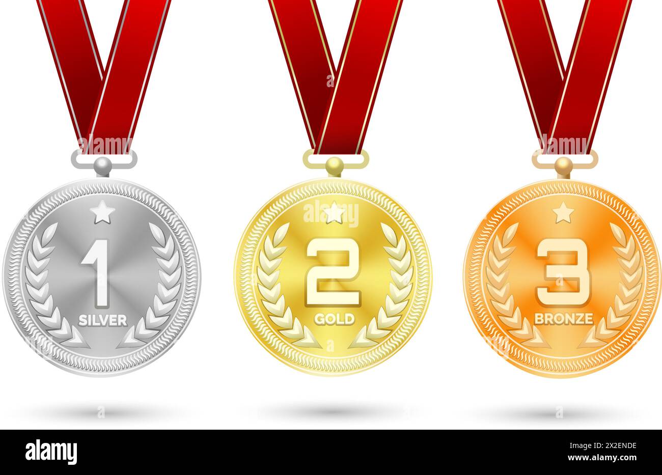 Silver trophy gold medallion hi-res stock photography and images - Alamy