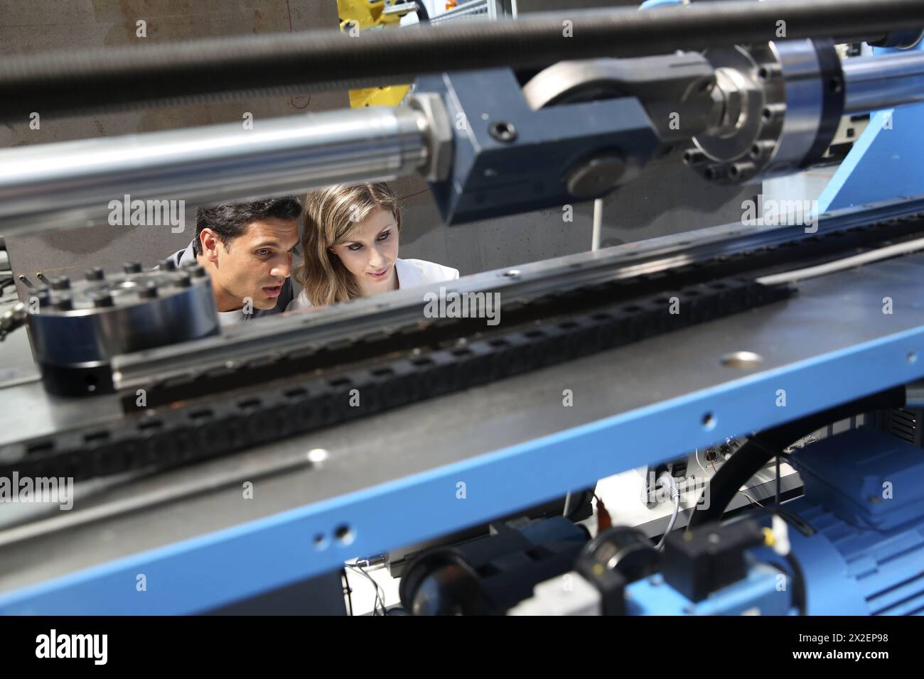 Researchers. Prototype test bench for the development of ...