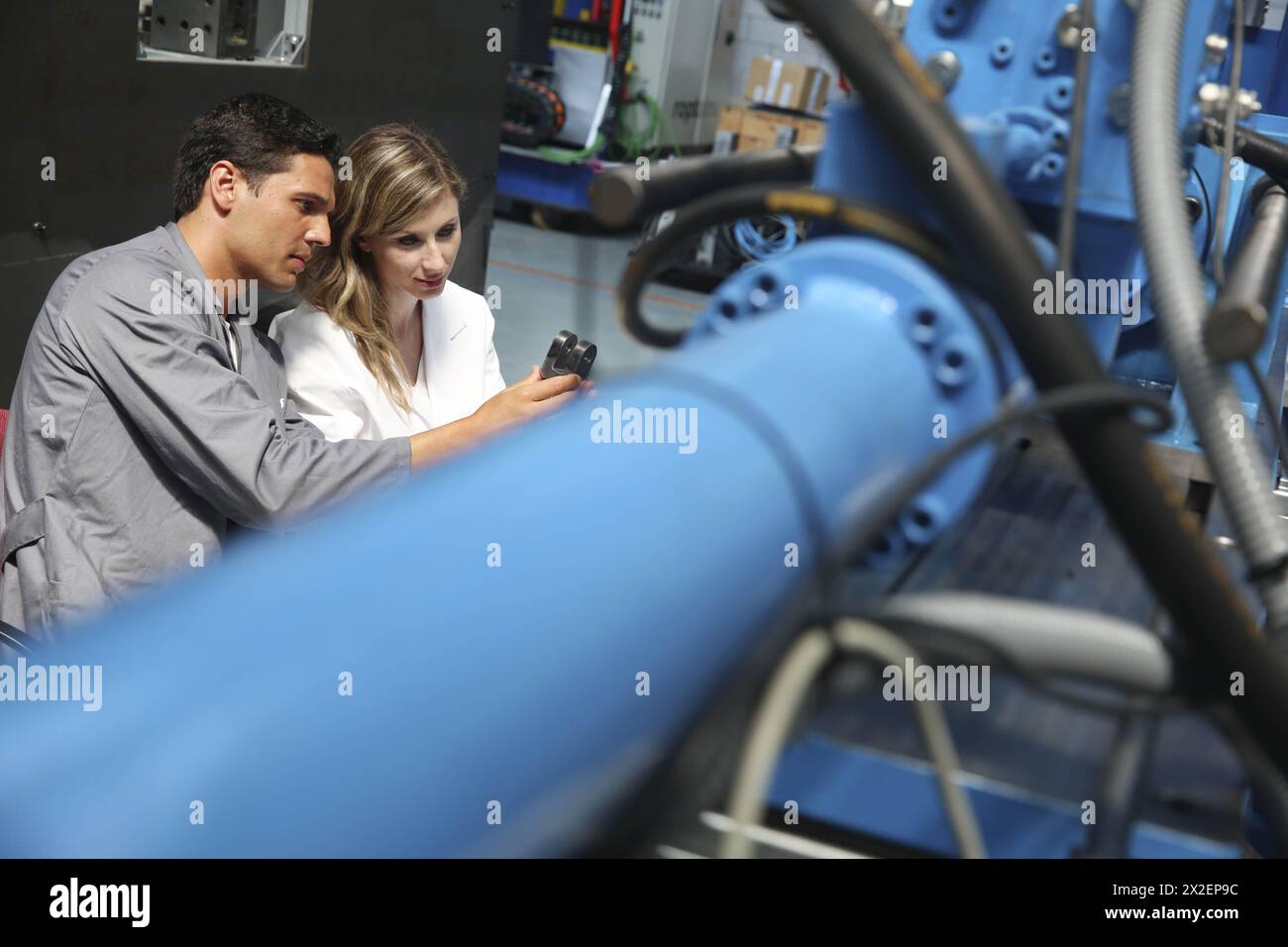 Researchers. Prototype test bench for the development of ...