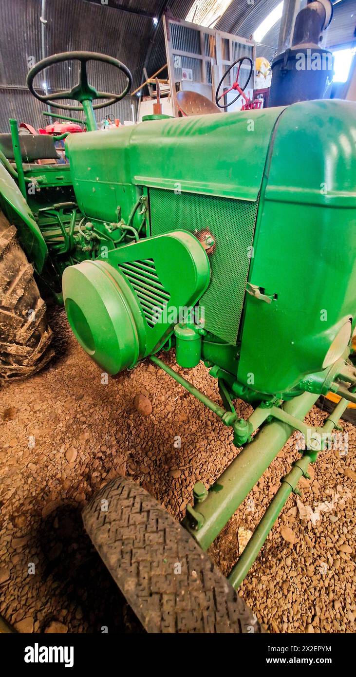 Private collection of vintage tractors, France Stock Photo - Alamy