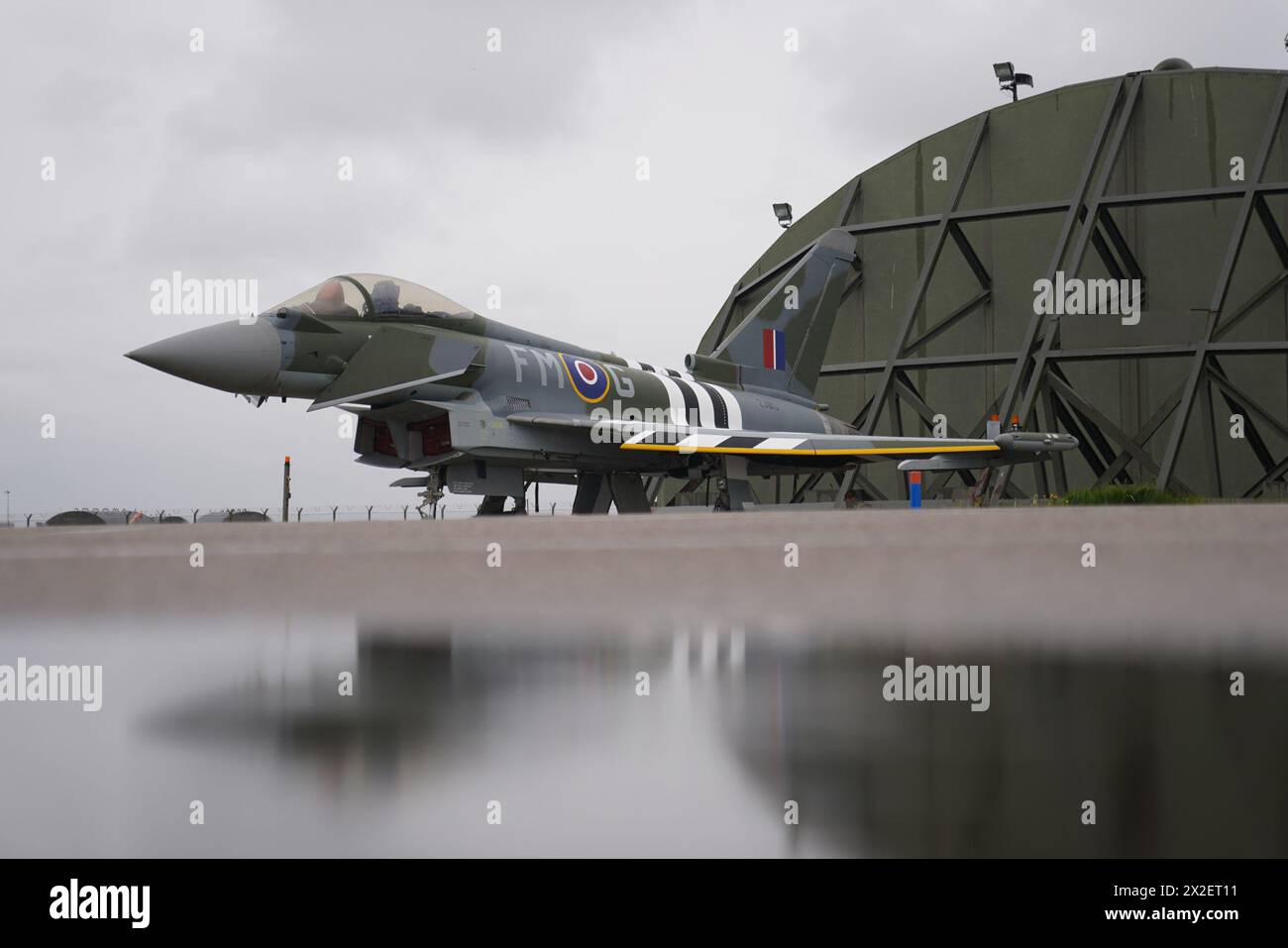 A newly painted 257 Squadron Typhoon jet used by the Typhoon Display ...