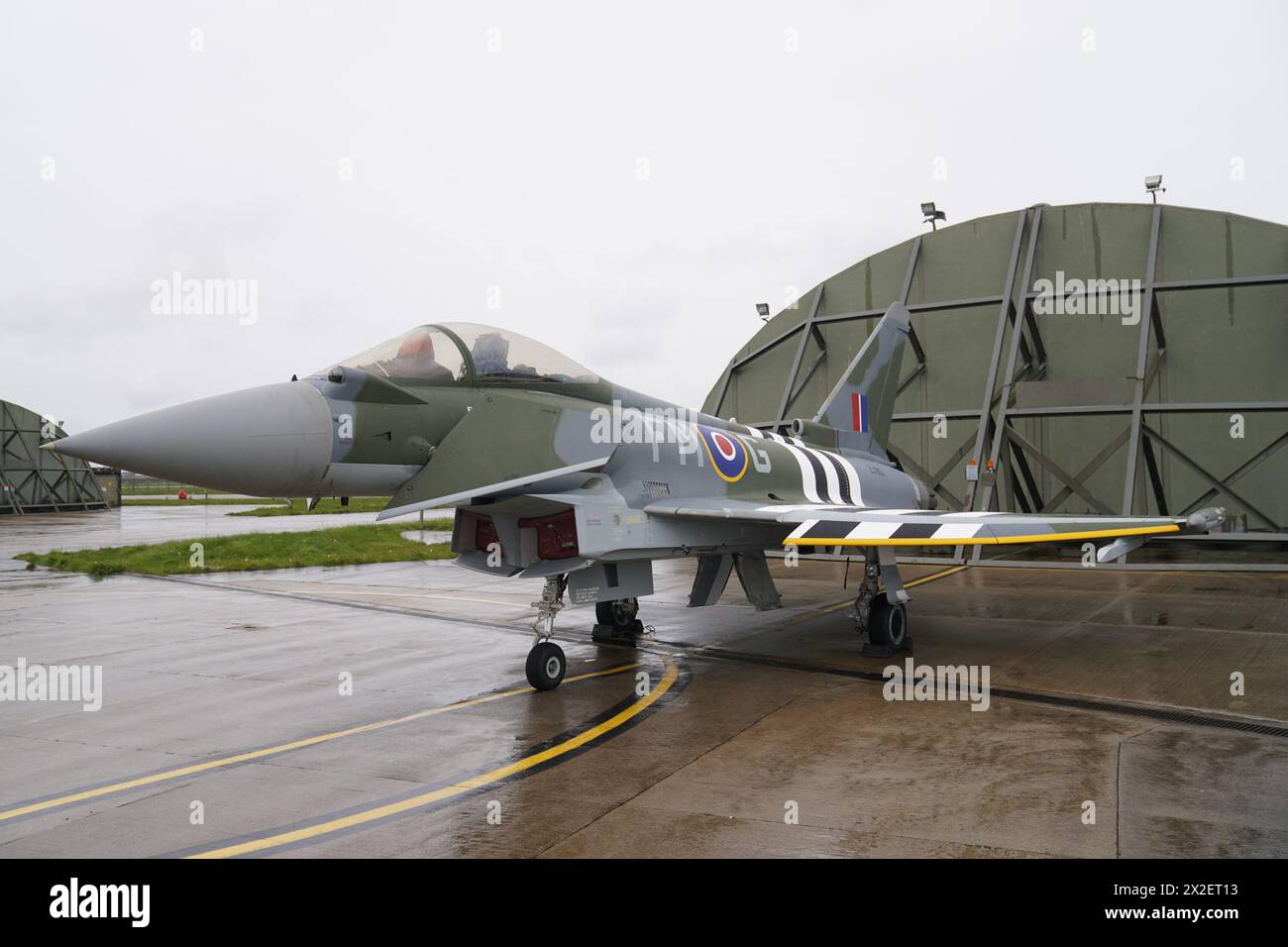 A newly painted 257 Squadron Typhoon jet used by the Typhoon Display ...