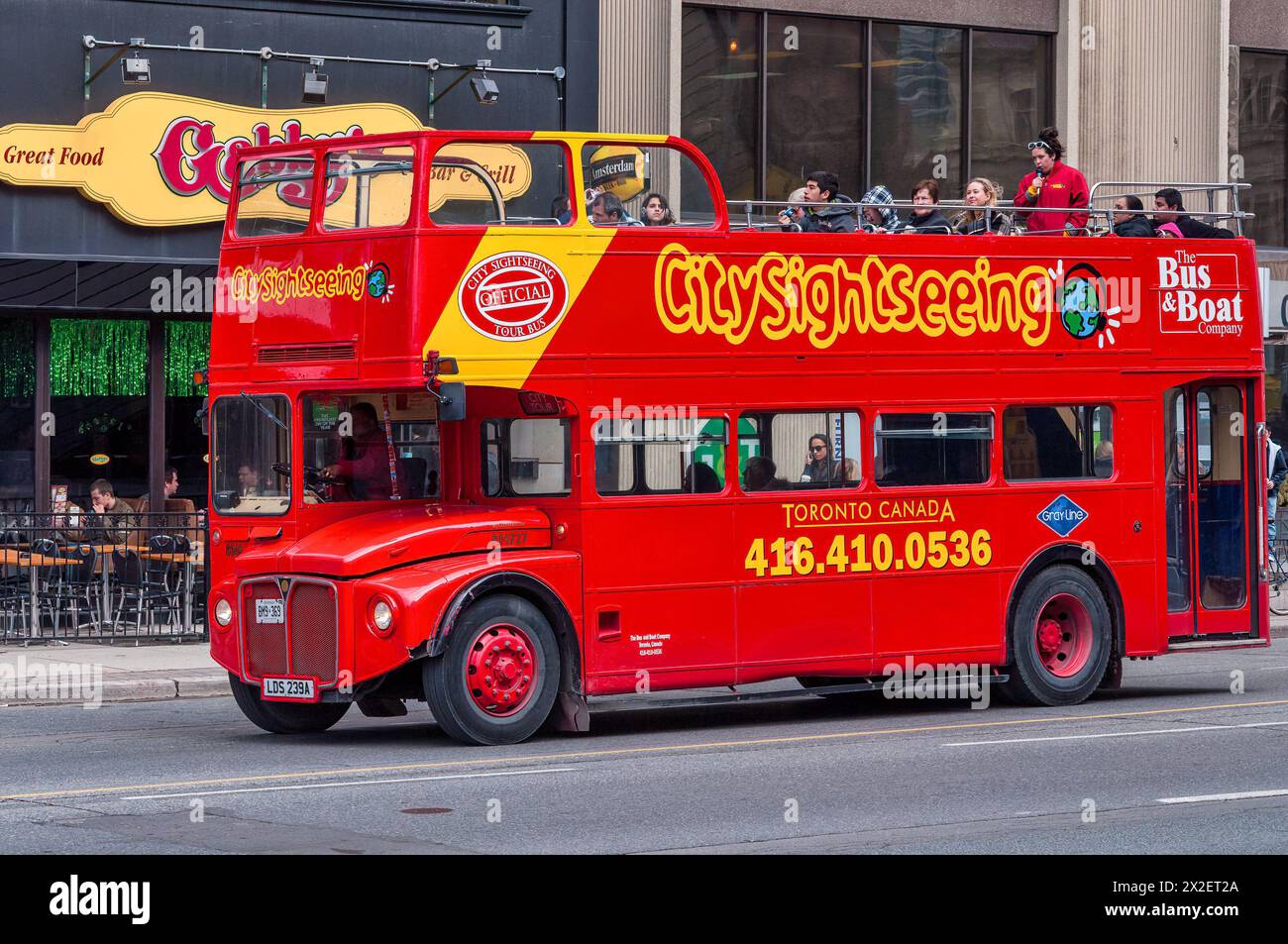 Vintage Citysighseeing double-decker bus, Toronto, Canada Stock Photo ...