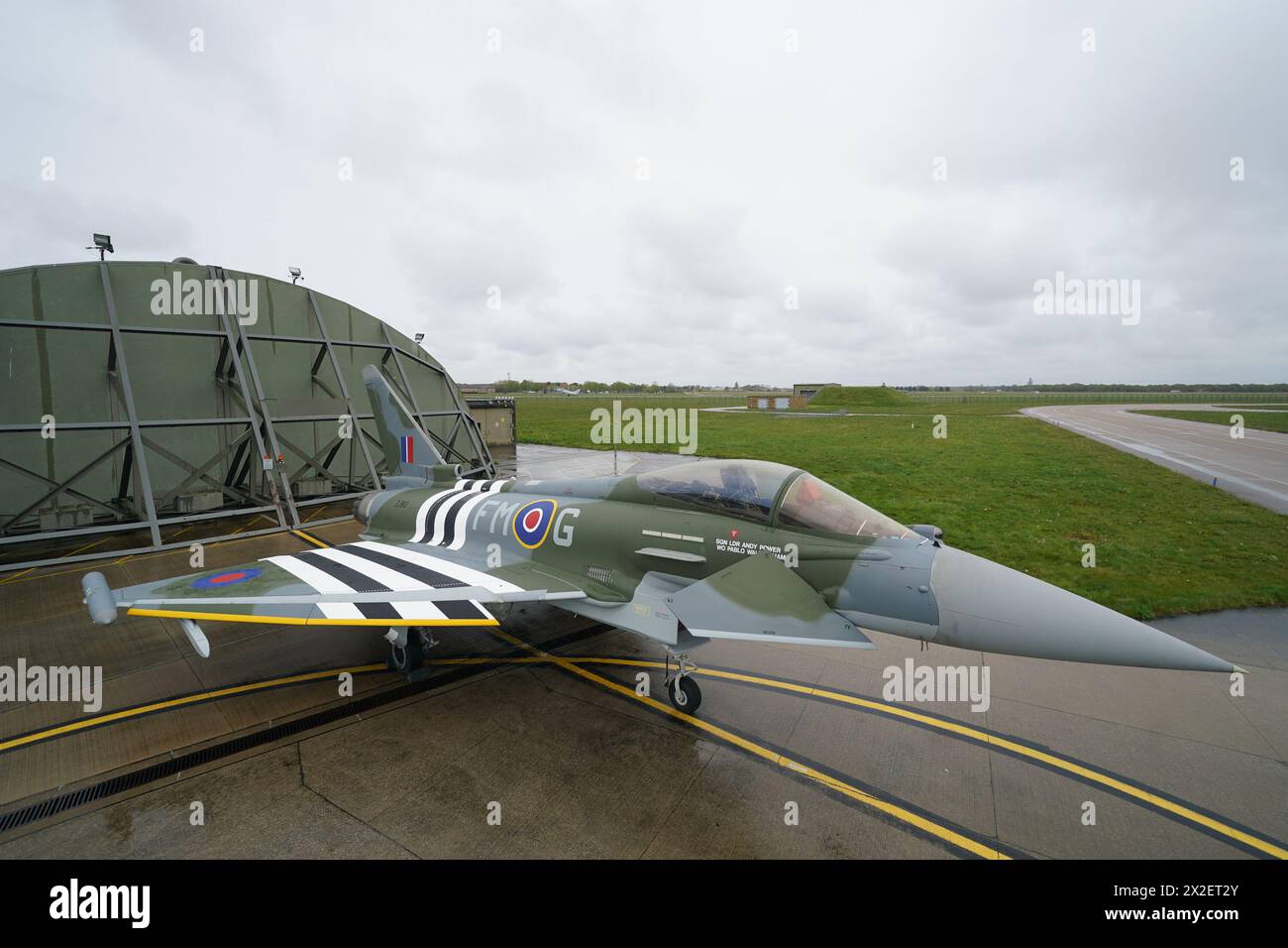 A newly painted 257 Squadron Typhoon jet used by the Typhoon Display ...