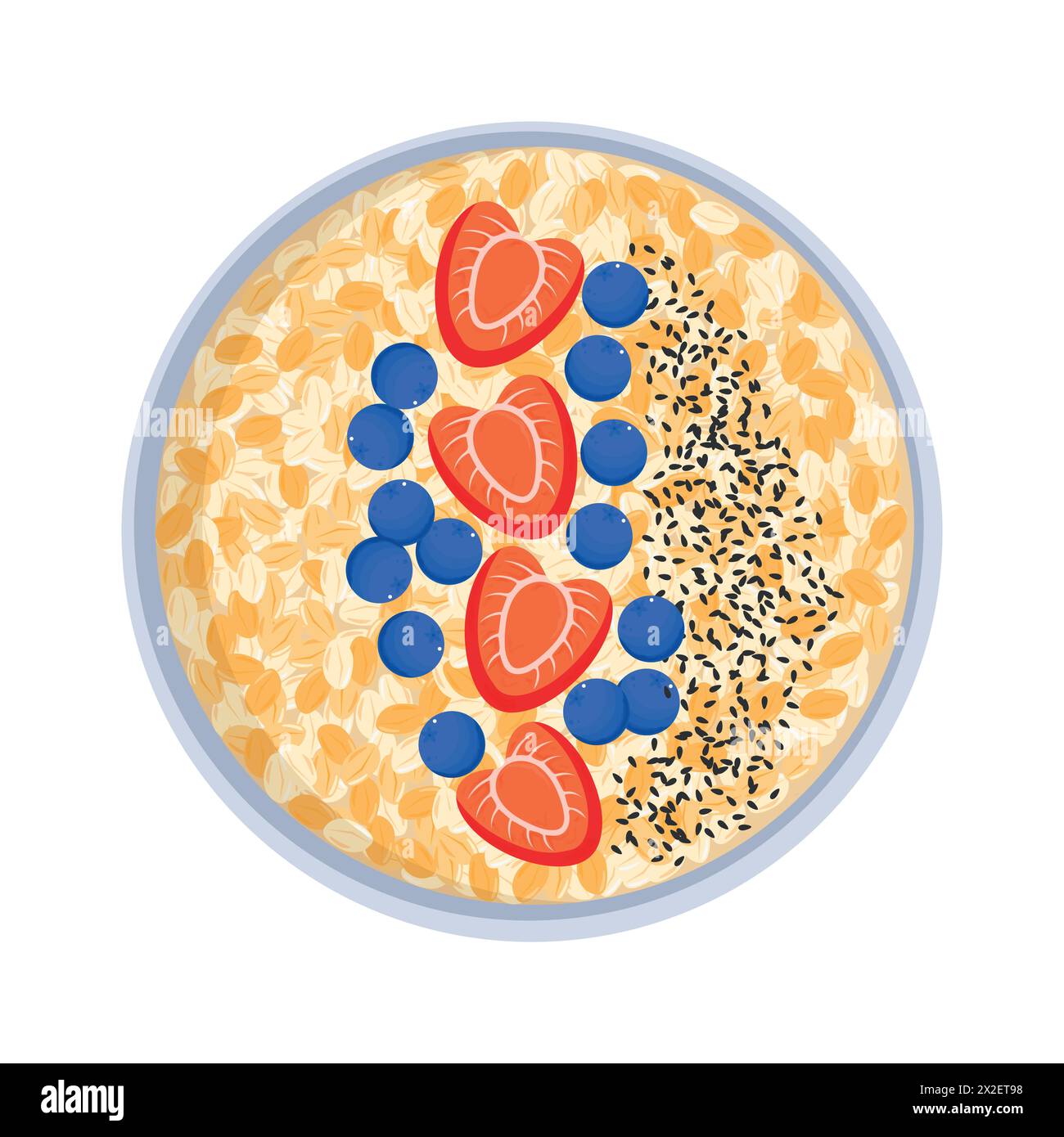 Isolated oatmeal porridge top view Stock Vector Images - Alamy