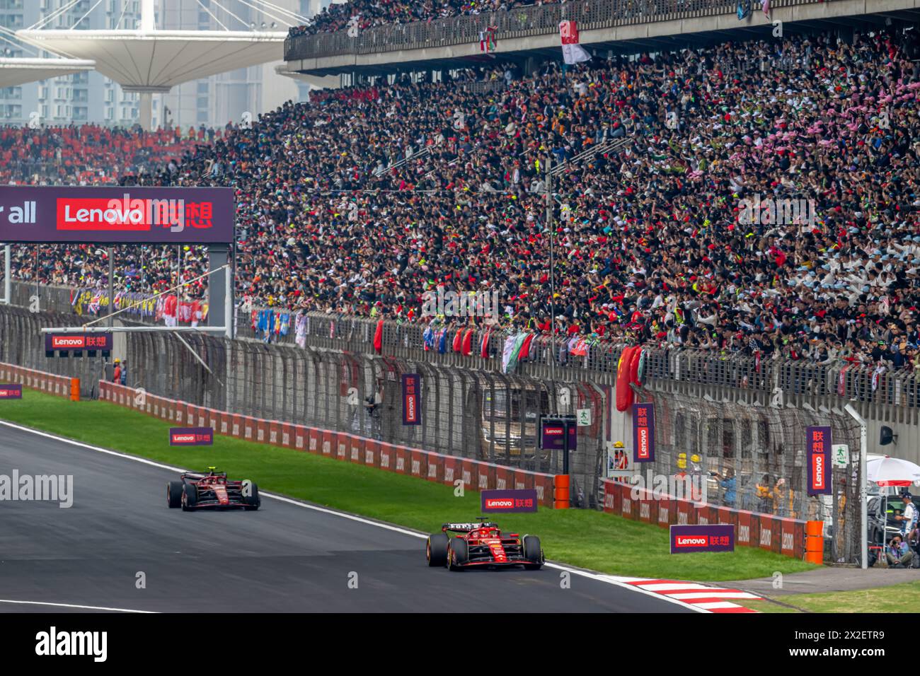 SHANGHAI, CHINA - APRIL 21: Charles Leclerc, Ferrari SF-23 during the ...