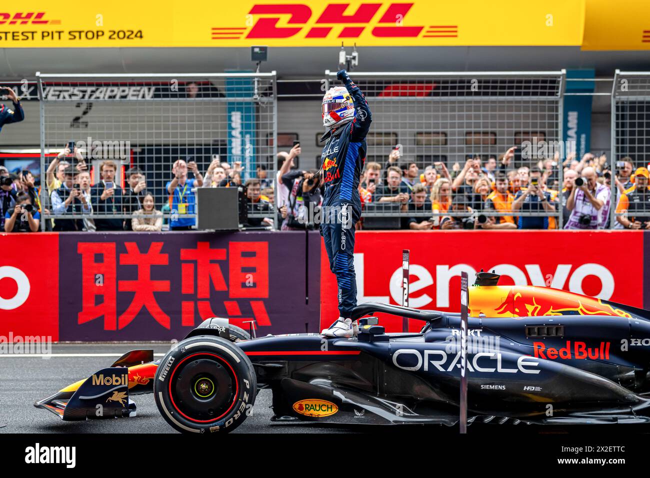 SHANGHAI, CHINA - APRIL 21: Max Verstappen, Red Bull Racing RB19 during ...