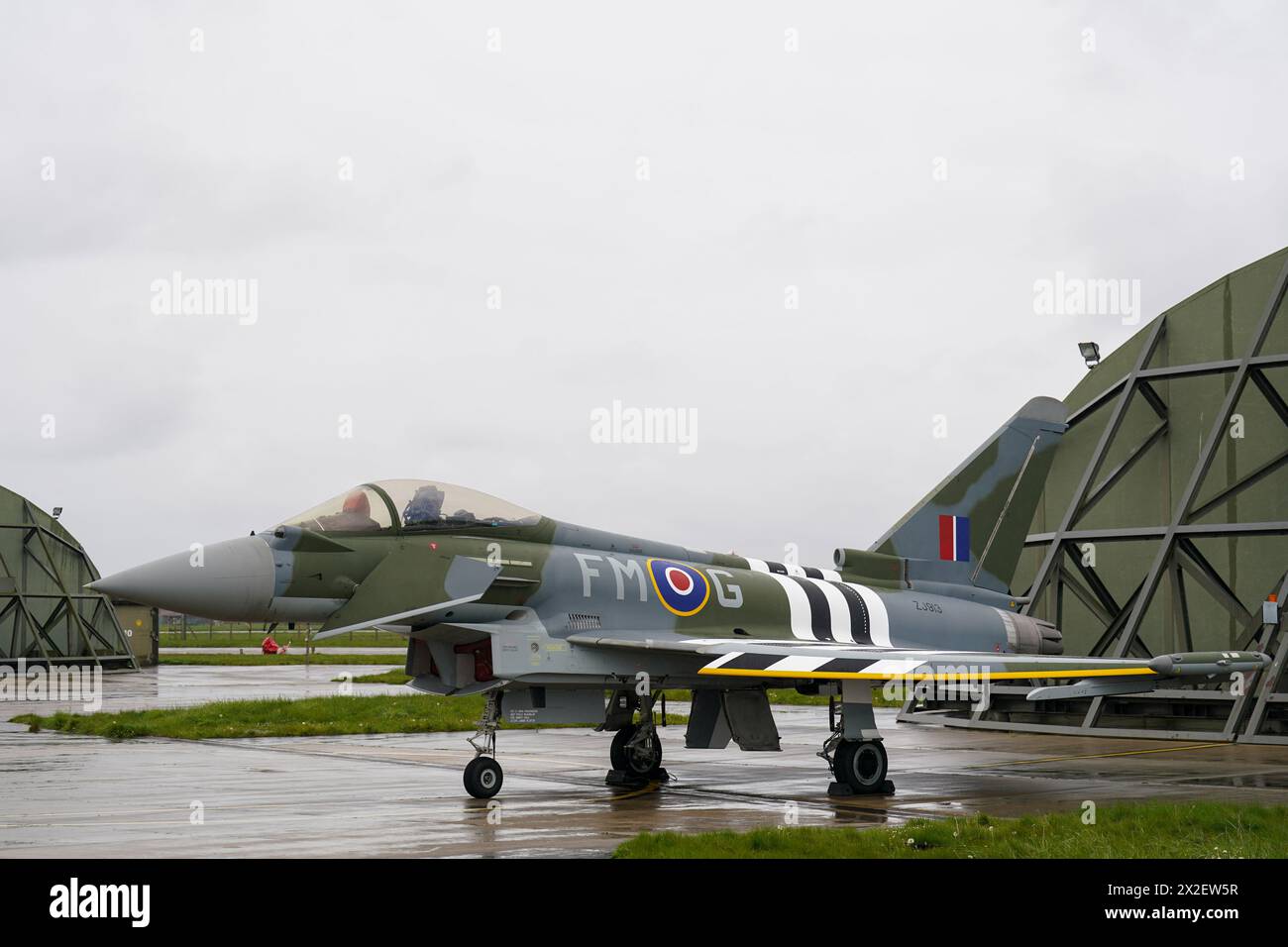 A newly painted 257 Squadron Typhoon jet used by the Typhoon Display ...