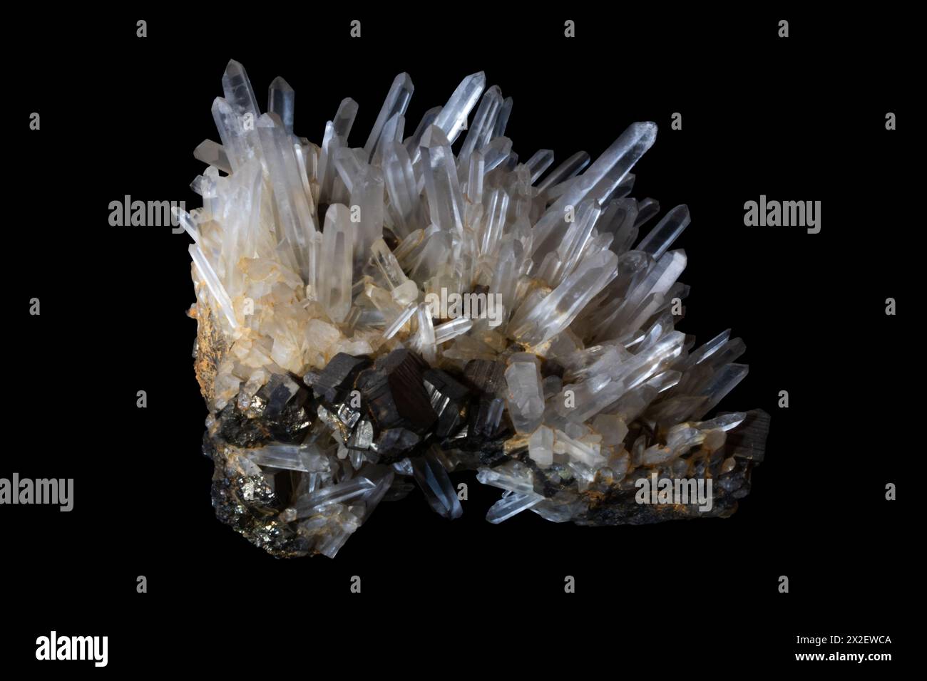 Quartz crystals mineral specimen close-up Stock Photo - Alamy
