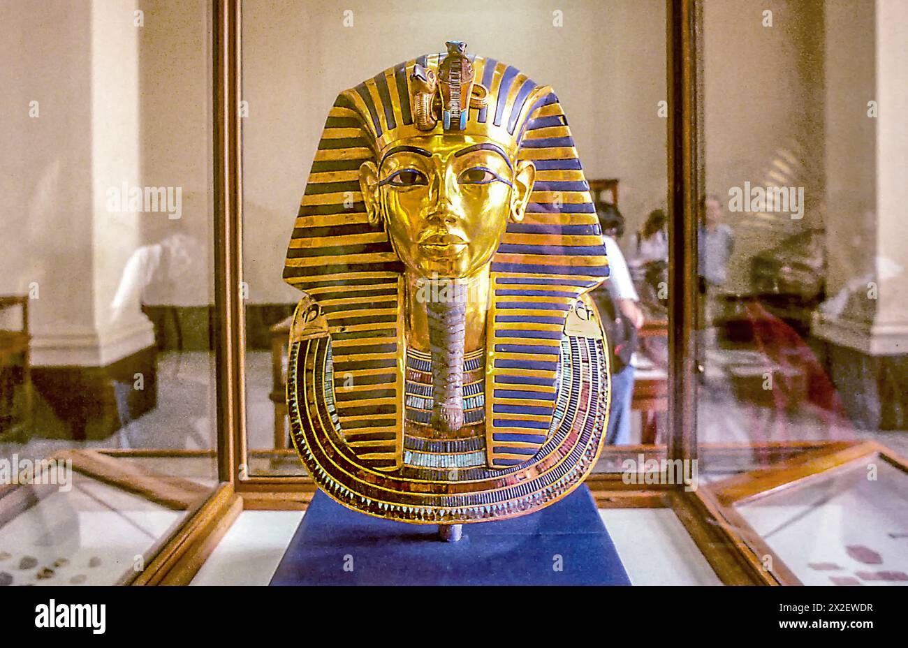 Cairo, Egypt - March 6, 1999: The Gold Mask of Tutankhamun, composed of ...