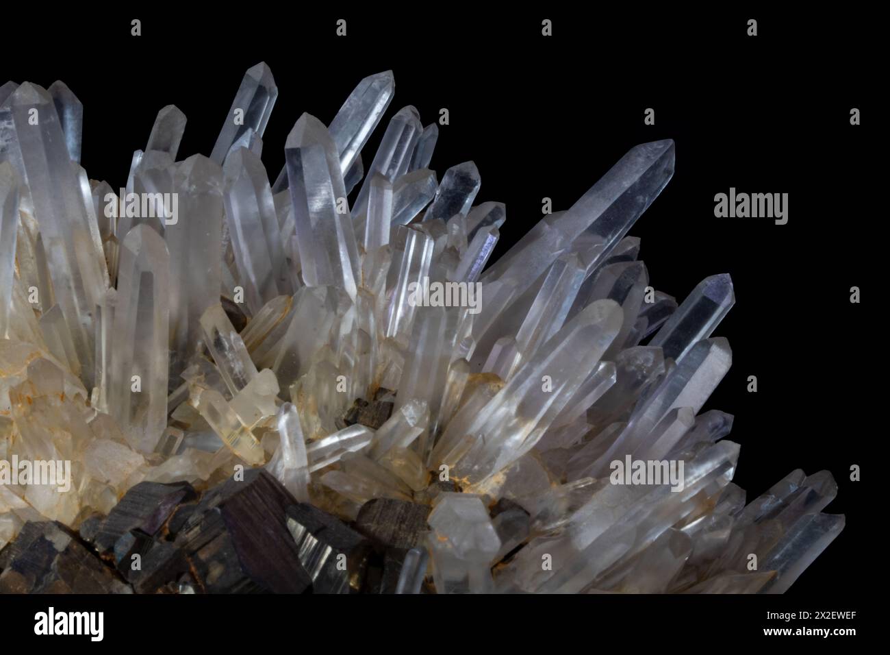 Quartz crystals mineral specimen close-up Stock Photo - Alamy