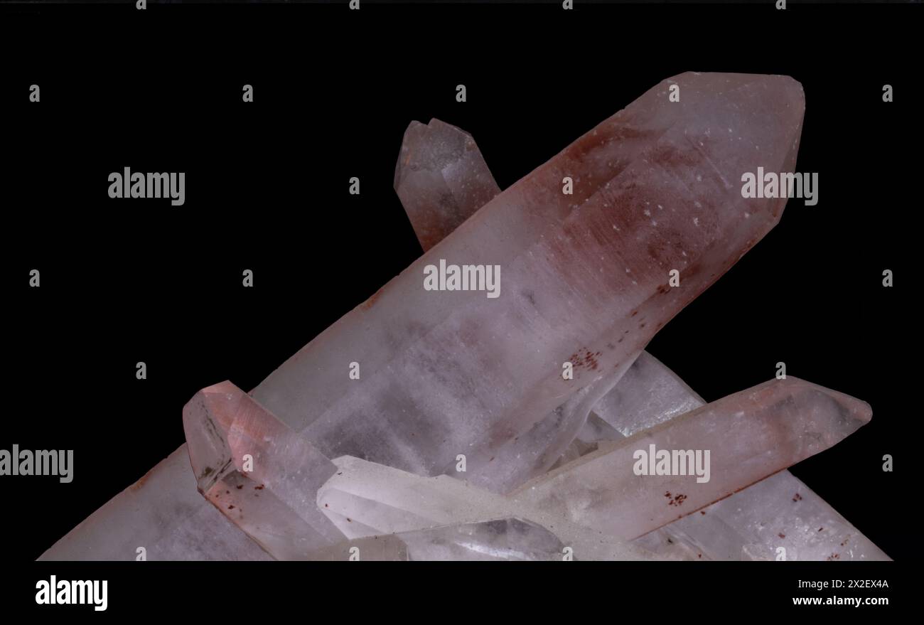 Quartz crystals mineral specimen close-up Stock Photo - Alamy