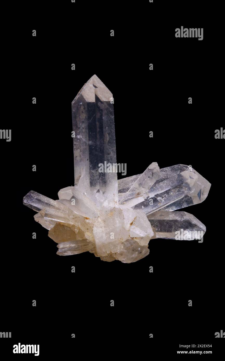 Quartz crystals mineral specimen close-up Stock Photo - Alamy