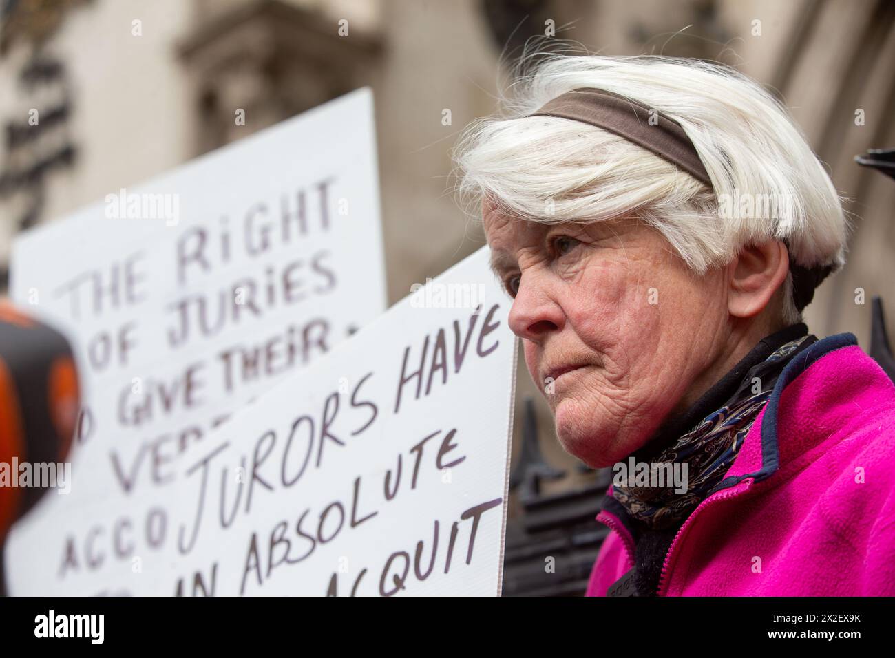 London, England, UK. 22nd Apr, 2024. TRUDI WARNER (68) is seen outside ...