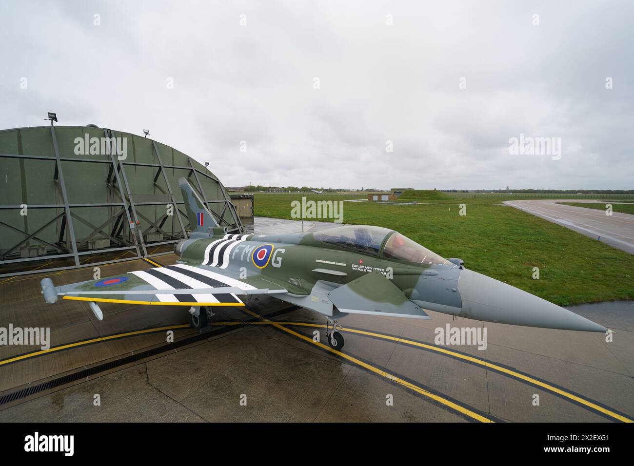 A newly painted 257 Squadron Typhoon jet used by the Typhoon Display ...