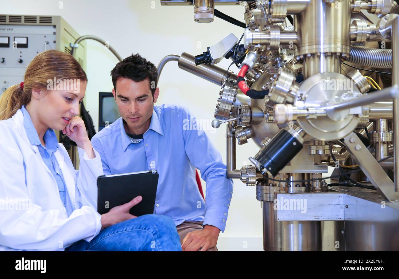 Researchers. Surface spectrometer, Photoelectron spectroscopy, Auger ...