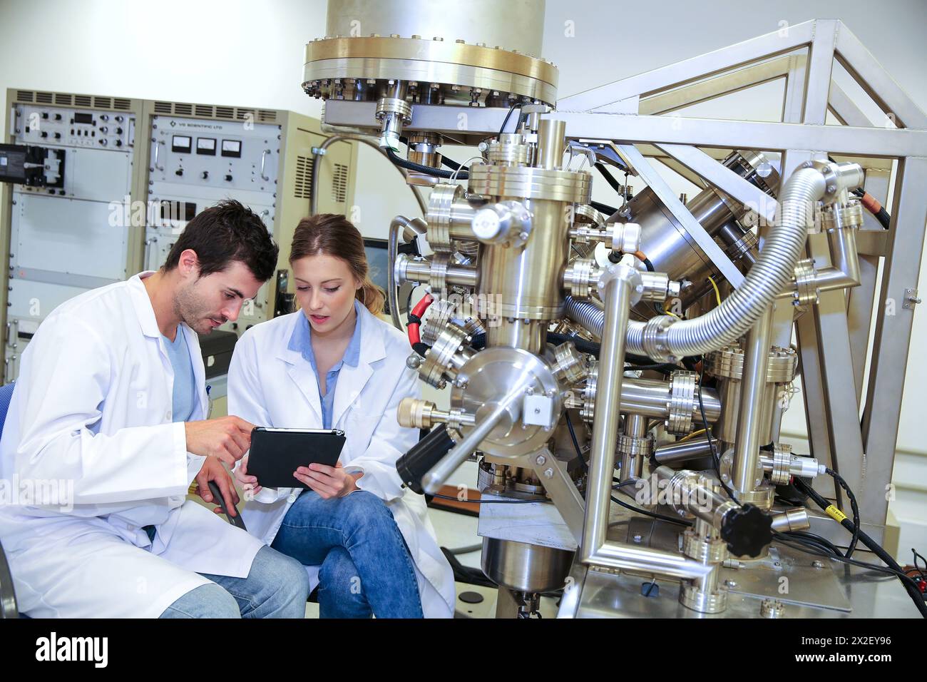 Researchers. Surface spectrometer, Photoelectron spectroscopy, Auger ...