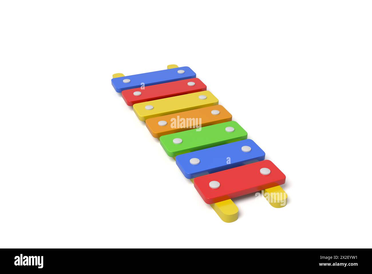 Frontal angle of colorful xylophone Stock Photo - Alamy