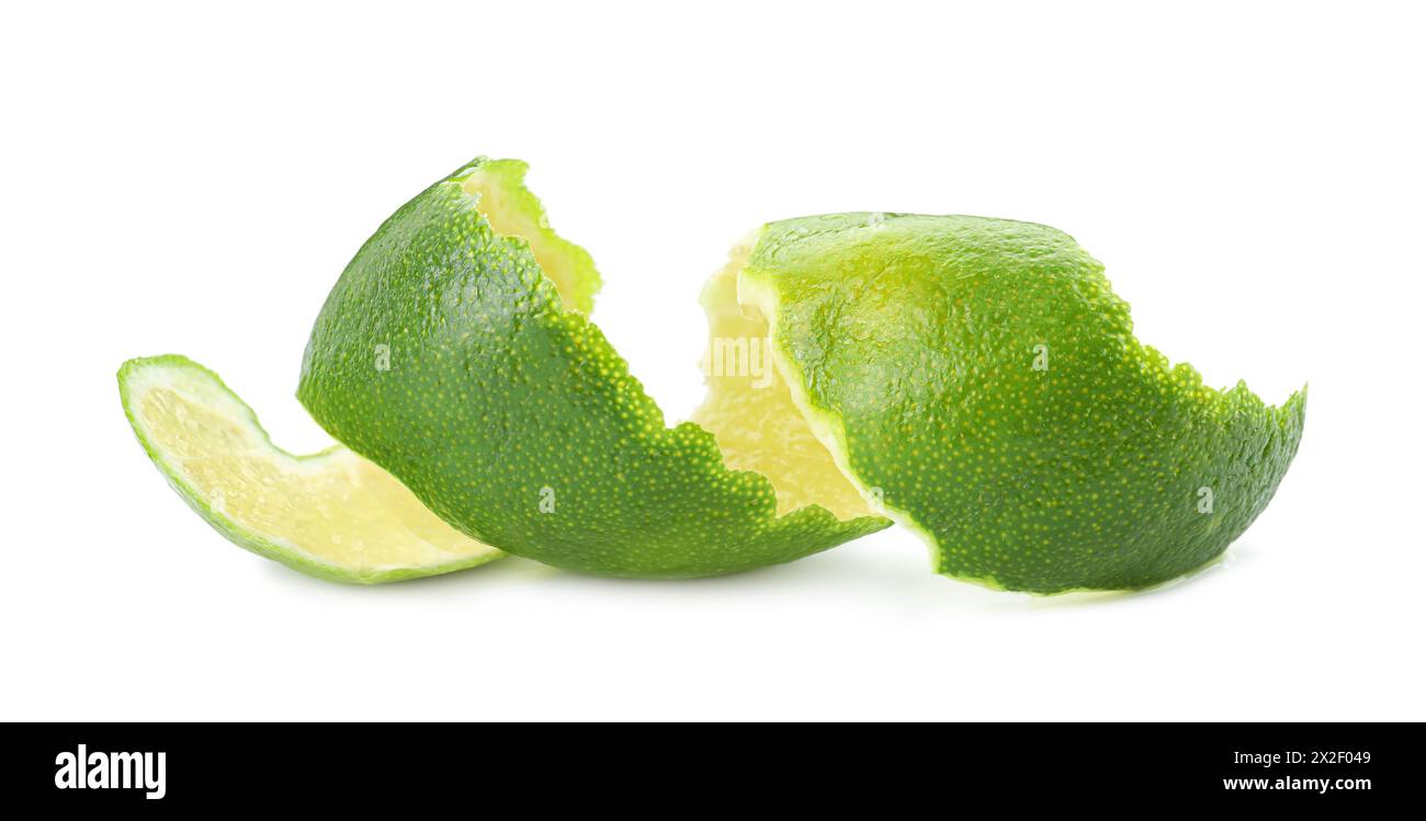 Spiral lime peel Cut Out Stock Images & Pictures - Alamy
