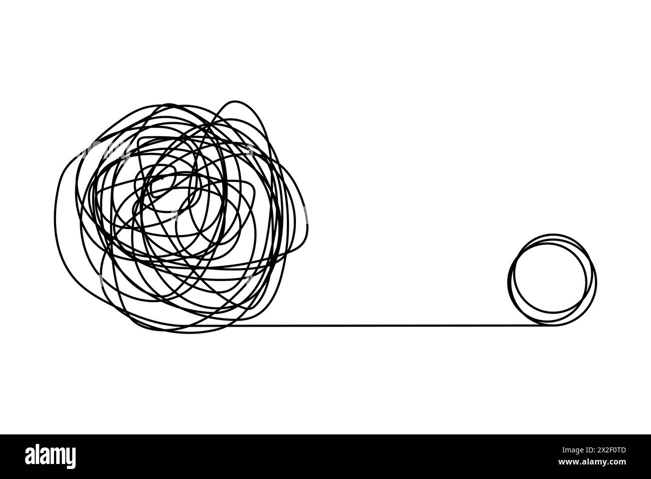 Scribble chaos circle. Artistic doodle line art. Simplicity concept ...
