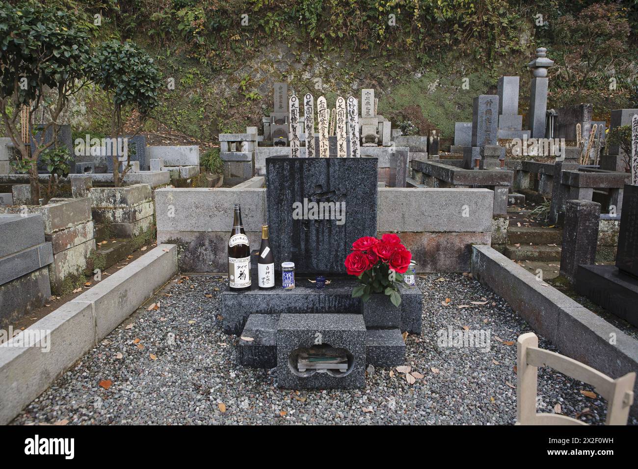 Kamakura, Kanagawa Prefecture, Japan, December 11, 2010. The grave of ...