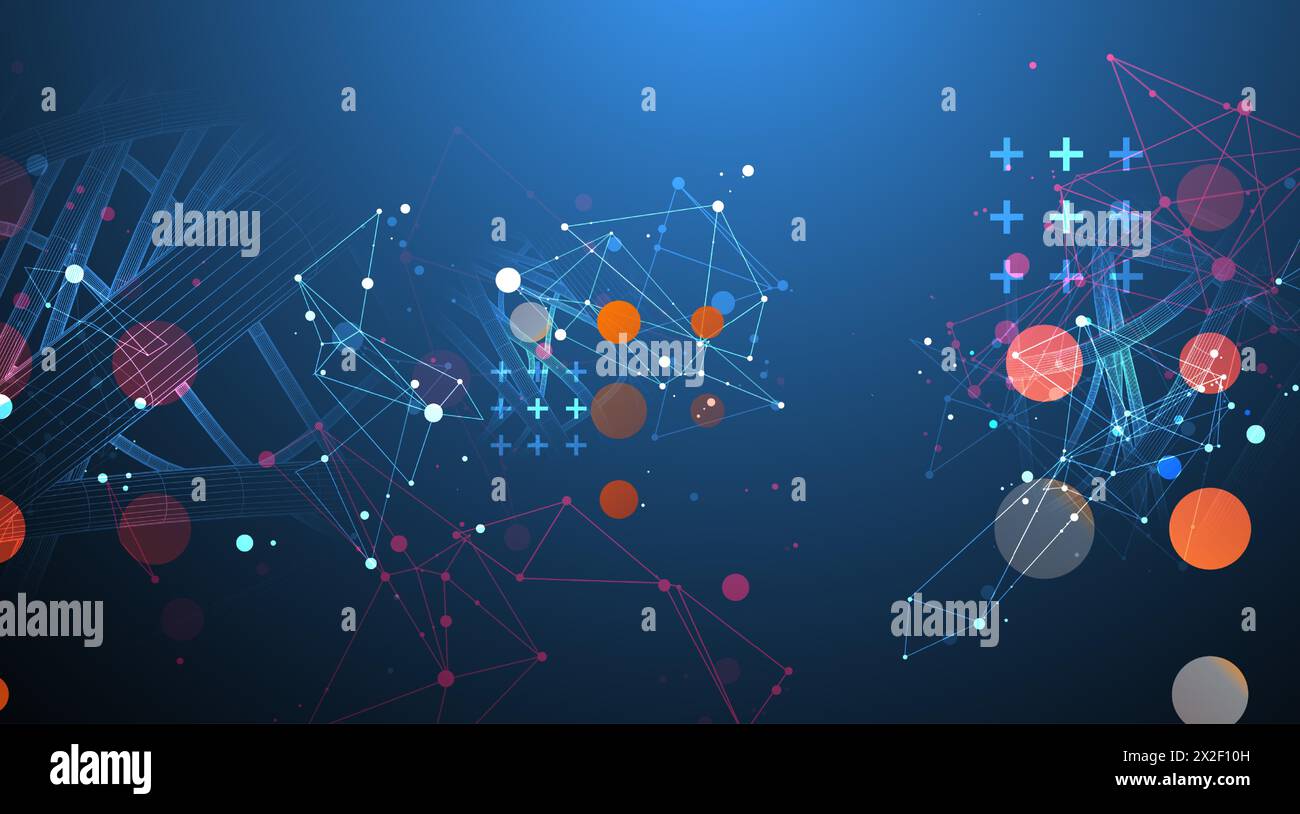 Vector abstract background with a wireframe dynamic pipes, line and ...