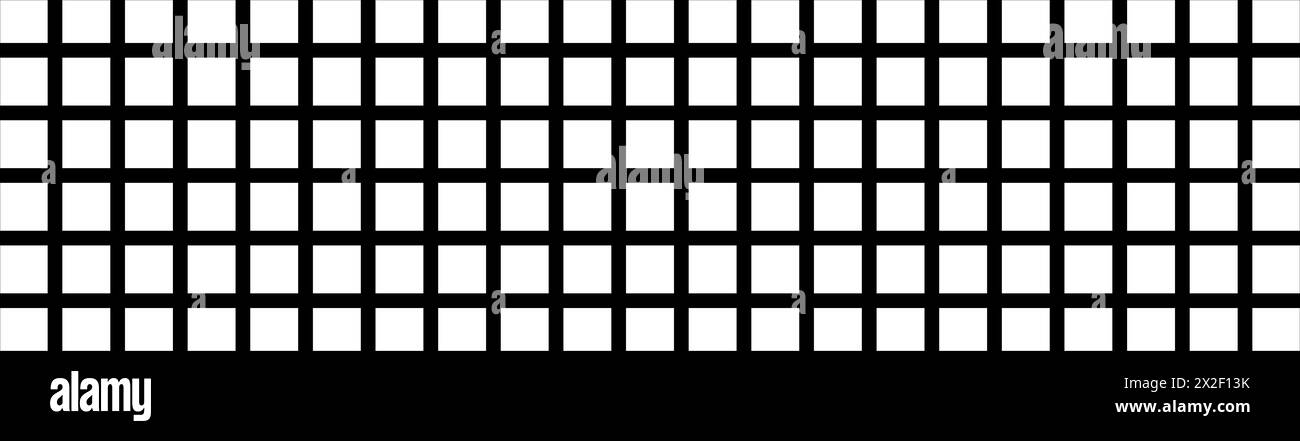 Black and white grid pattern. Monochromatic square grid. Abstract ...