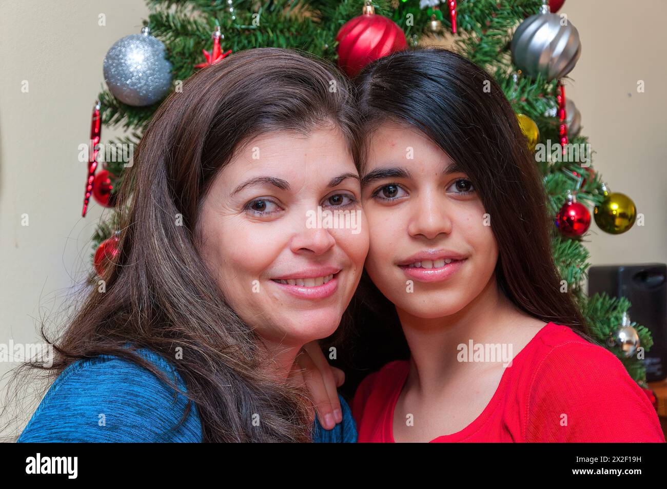 Family Christmas Celebration. Immigrant Latin American people in Canada ...