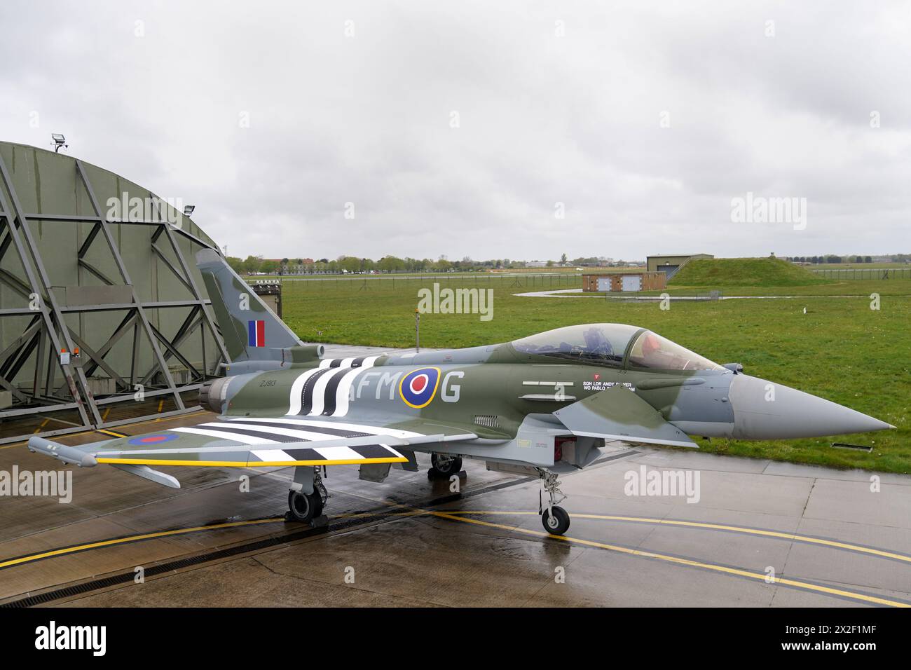 A newly painted 257 Squadron Typhoon jet used by the Typhoon Display ...