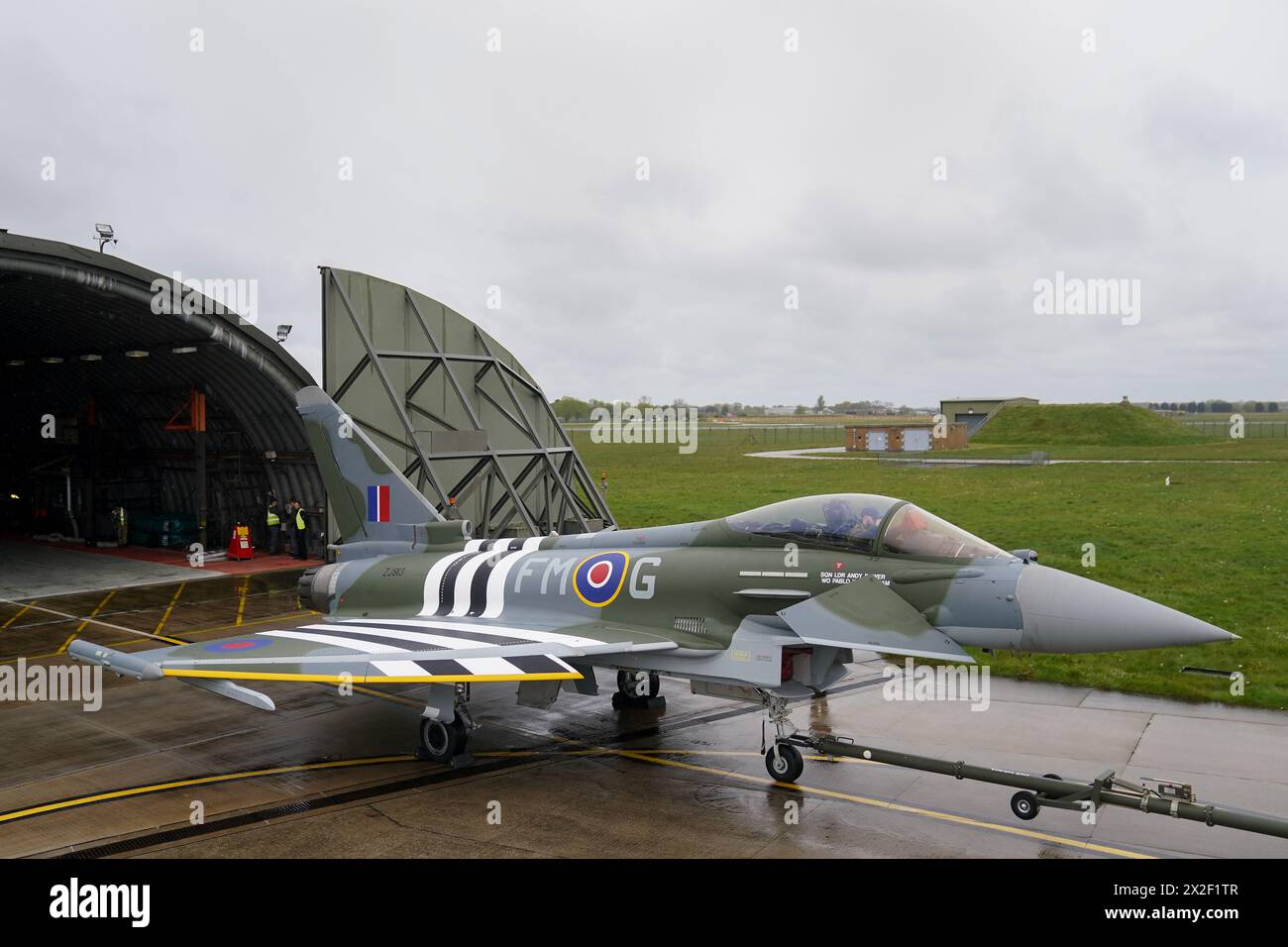 A newly painted 257 Squadron Typhoon jet used by the Typhoon Display ...
