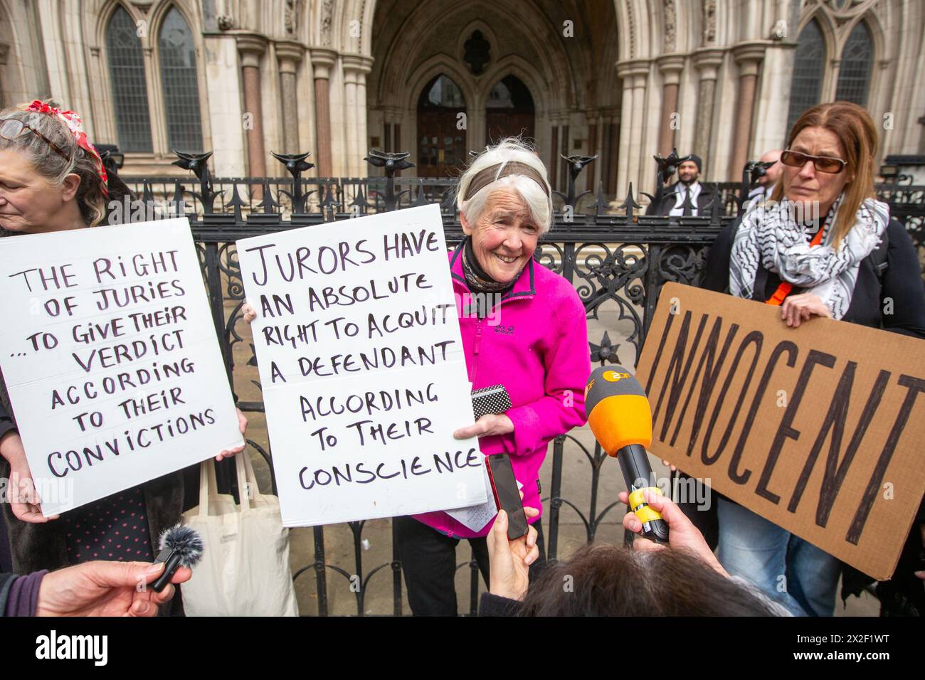 London, England, UK. 22nd Apr, 2024. TRUDI WARNER (68) is seen outside ...
