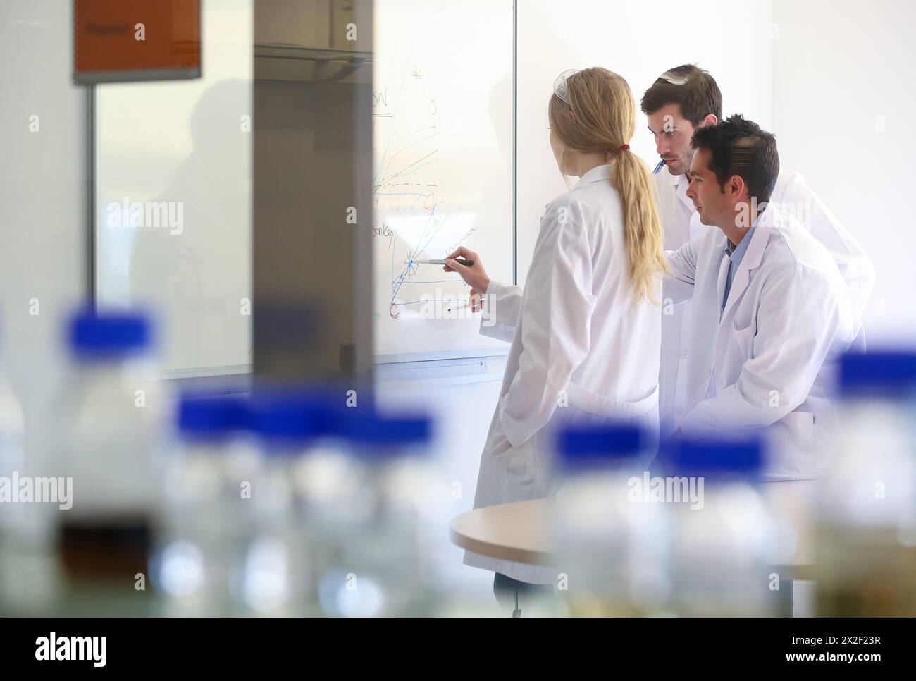 Researchers. Biological test laboratory. Chemical Analysis Laboratory ...