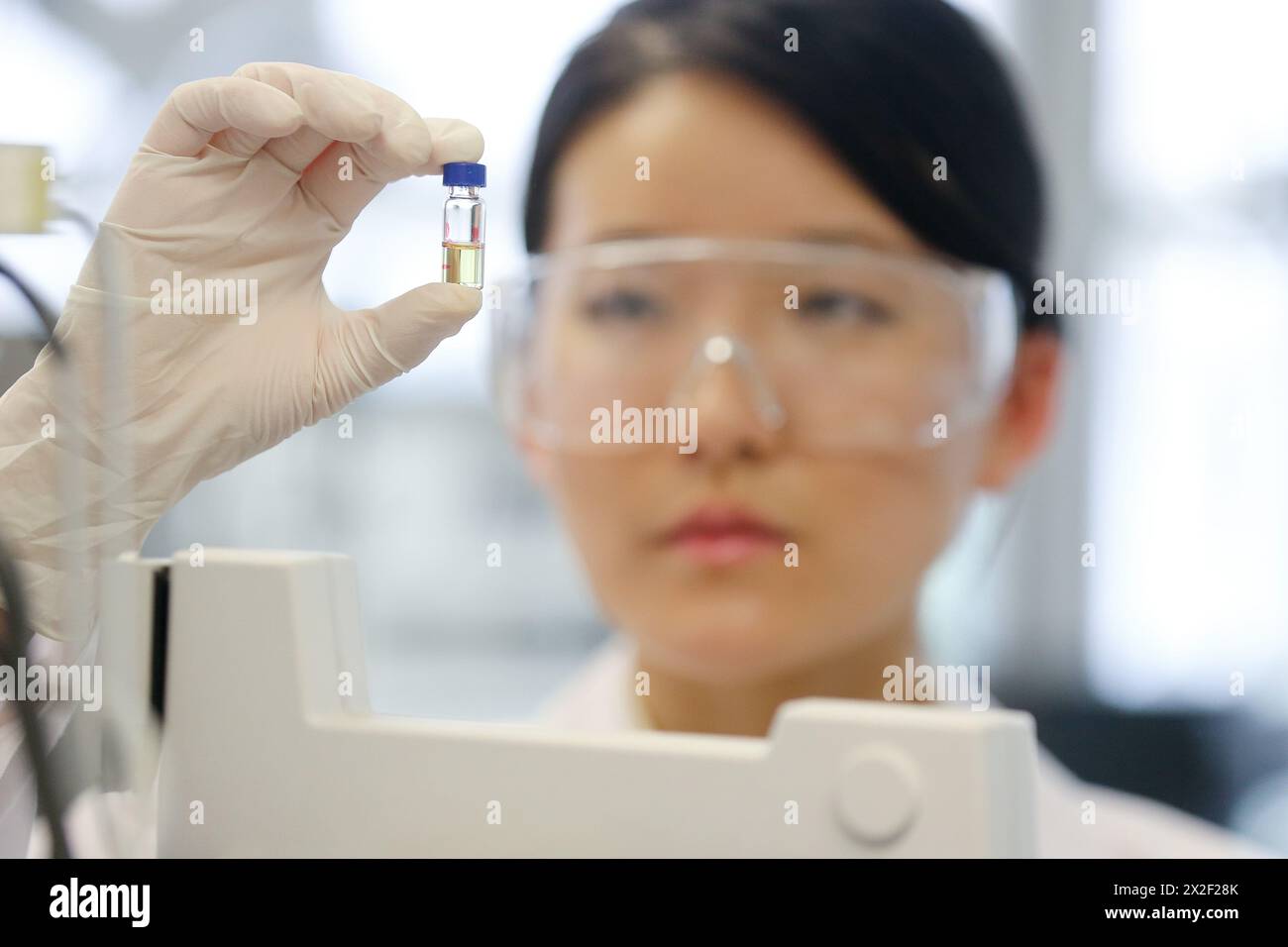 Researcher. GC / MS. Gas chromatograph with mass detector. Analysis of organic compounds in ...