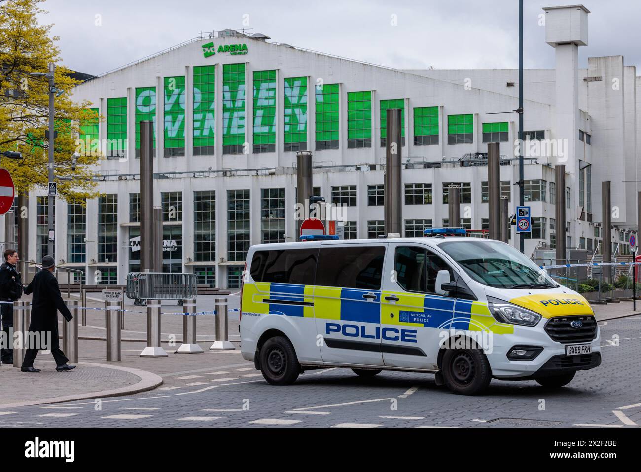 Ovo Wembley Arena, London, UK. 22nd April 2024. The area surrounding ...