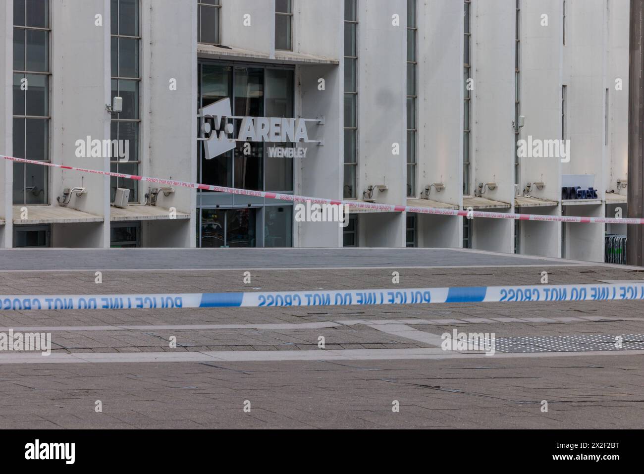 Ovo Wembley Arena, London, UK. 22nd April 2024. The area surrounding ...