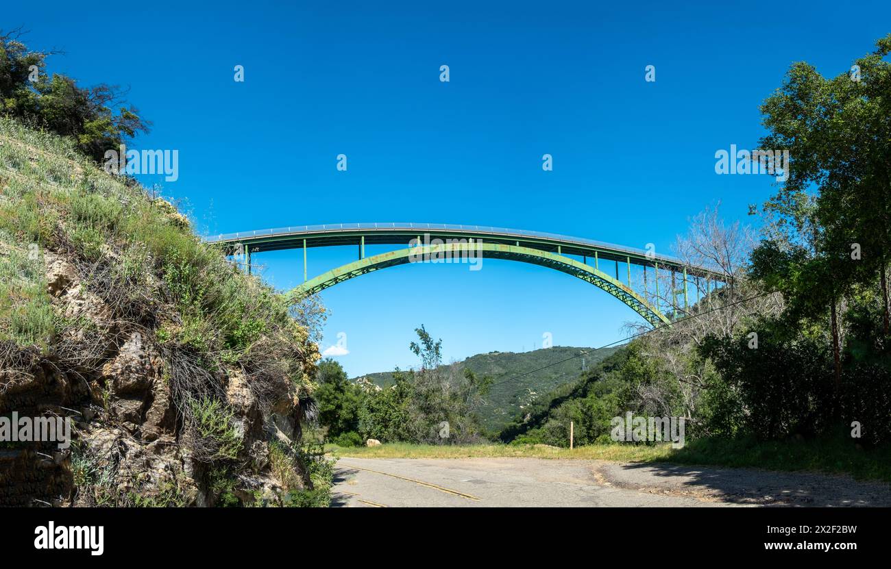 Cold Springs Bridge in Southern California near Santa Barbara Stock ...