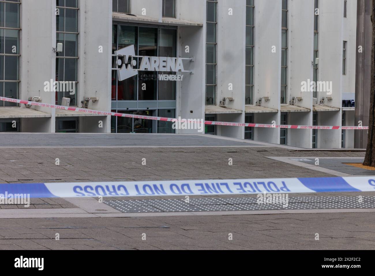 Ovo Wembley Arena, London, UK. 22nd April 2024. The area surrounding ...