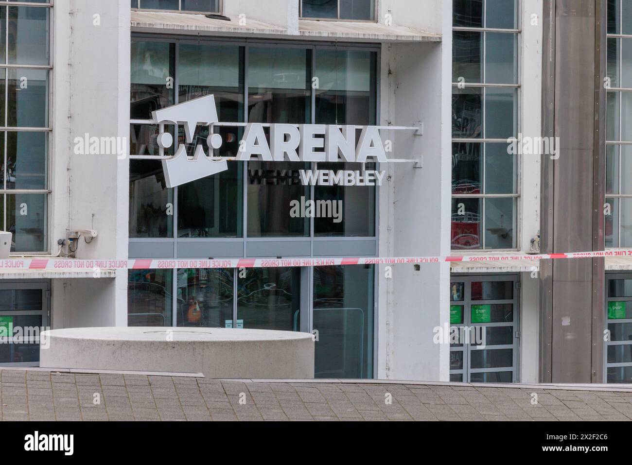 Ovo Wembley Arena, London, UK. 22nd April 2024. The area surrounding ...