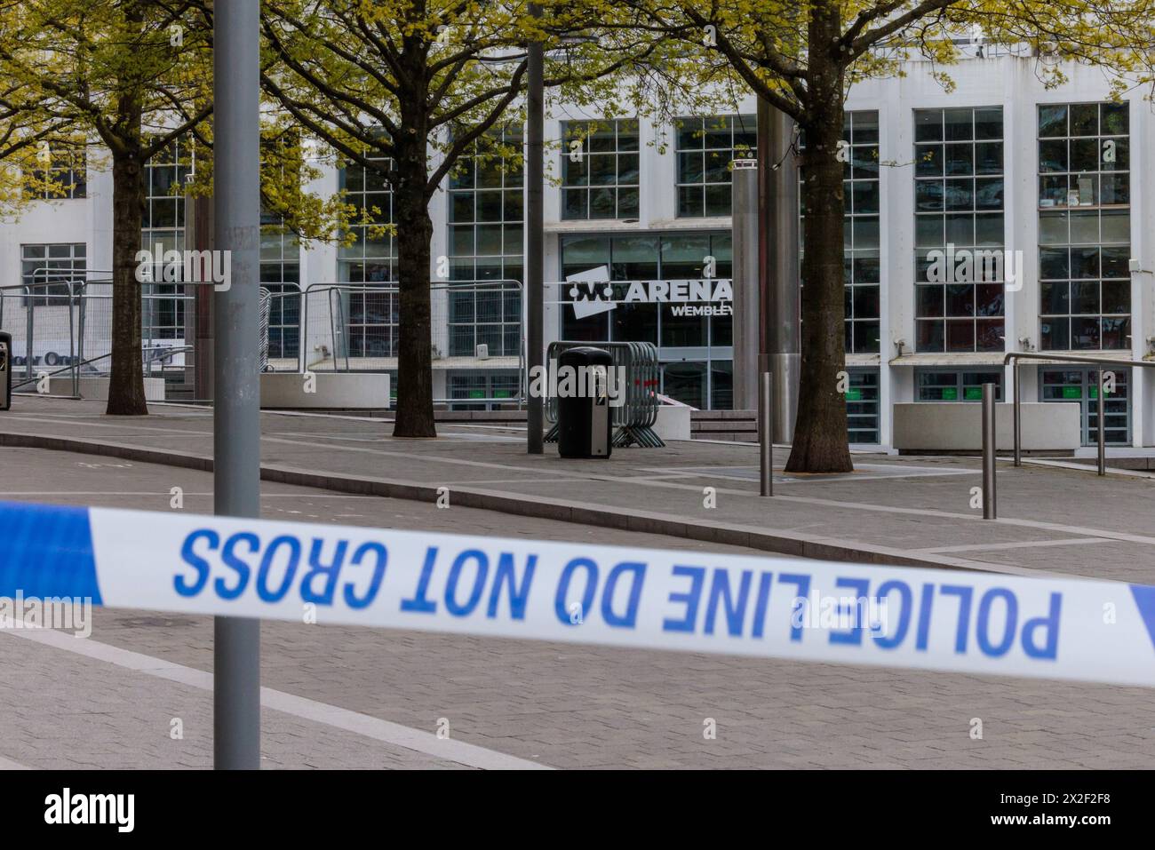 Ovo Wembley Arena, London, UK. 22nd April 2024. The area surrounding ...