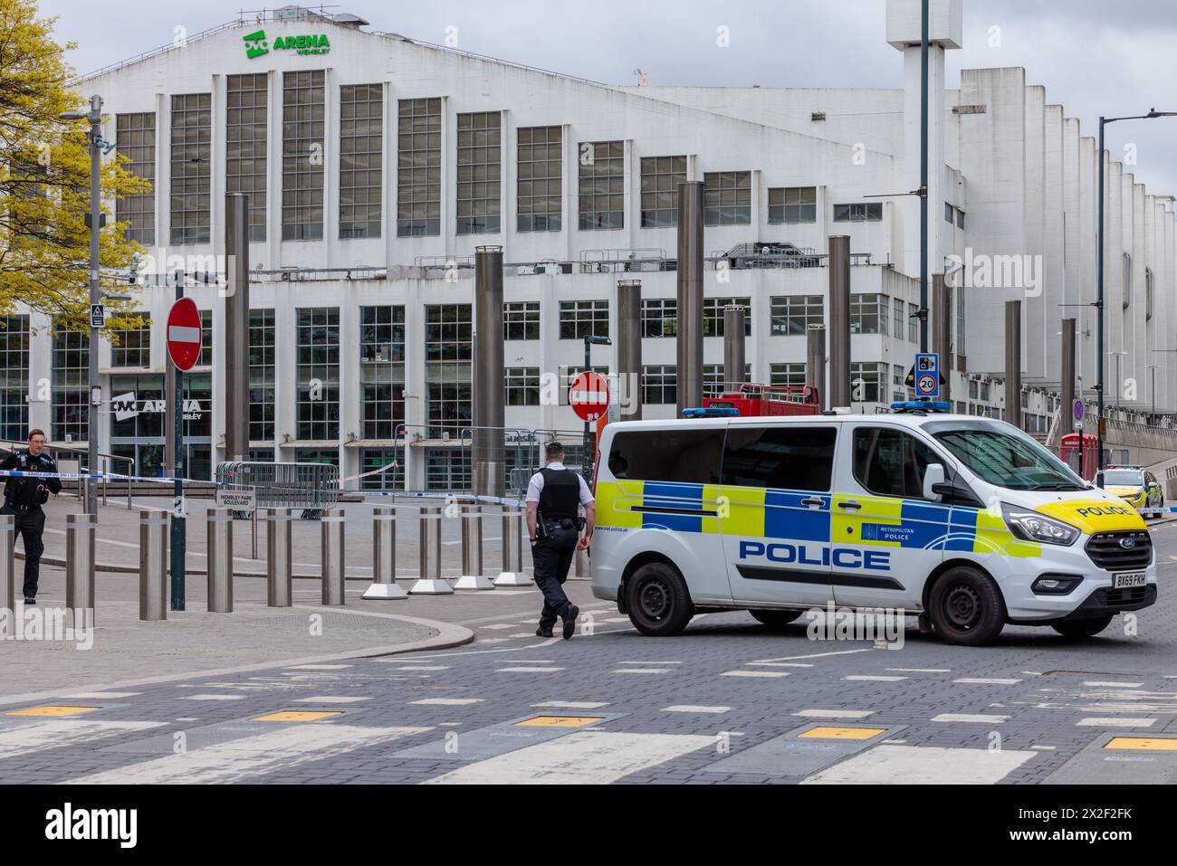 Ovo Wembley Arena, London, UK. 22nd April 2024. The area surrounding ...
