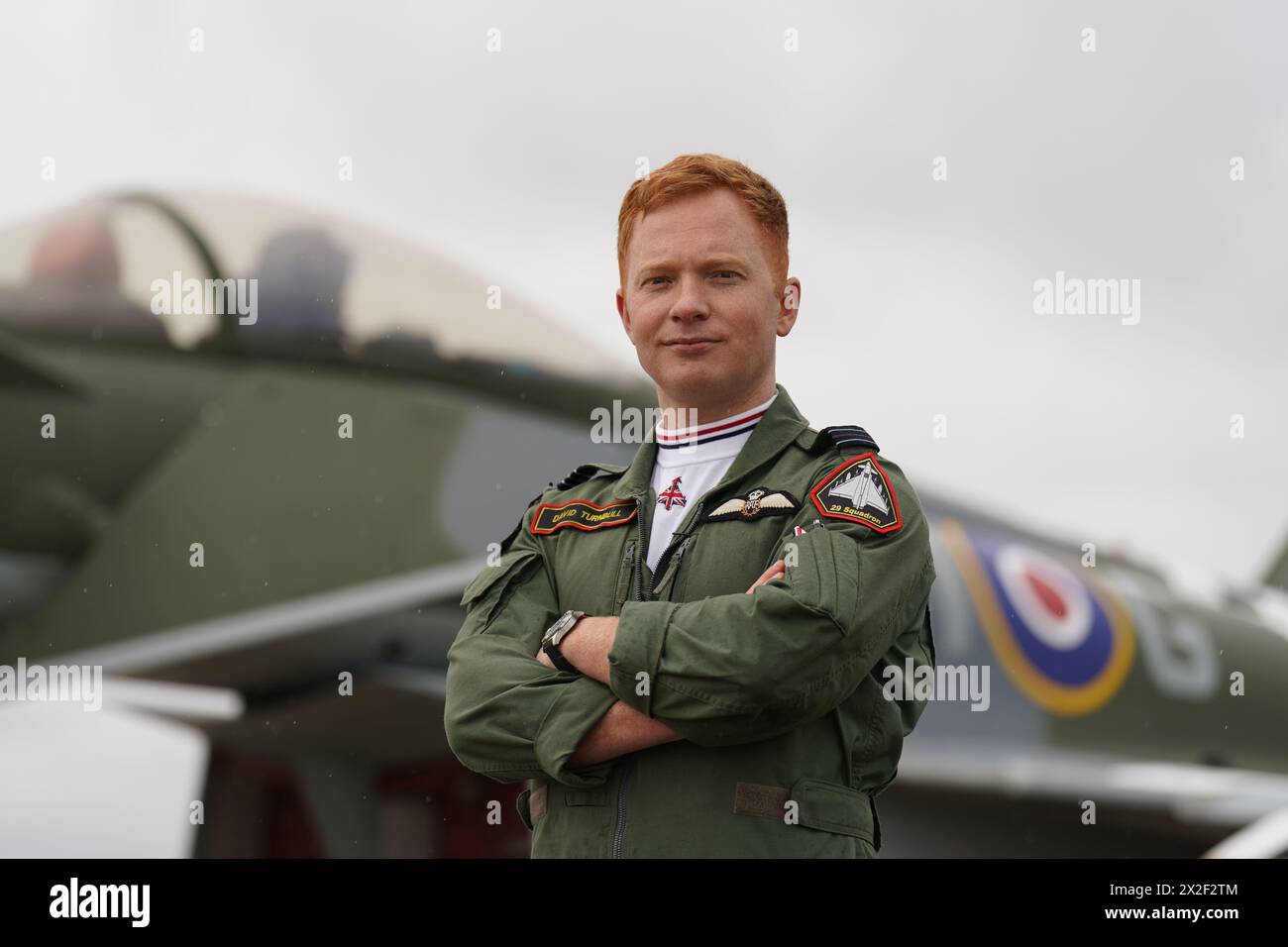 Typhoon Display pilot Flight Lieutenant David 'Turbo' Turnbull with the ...