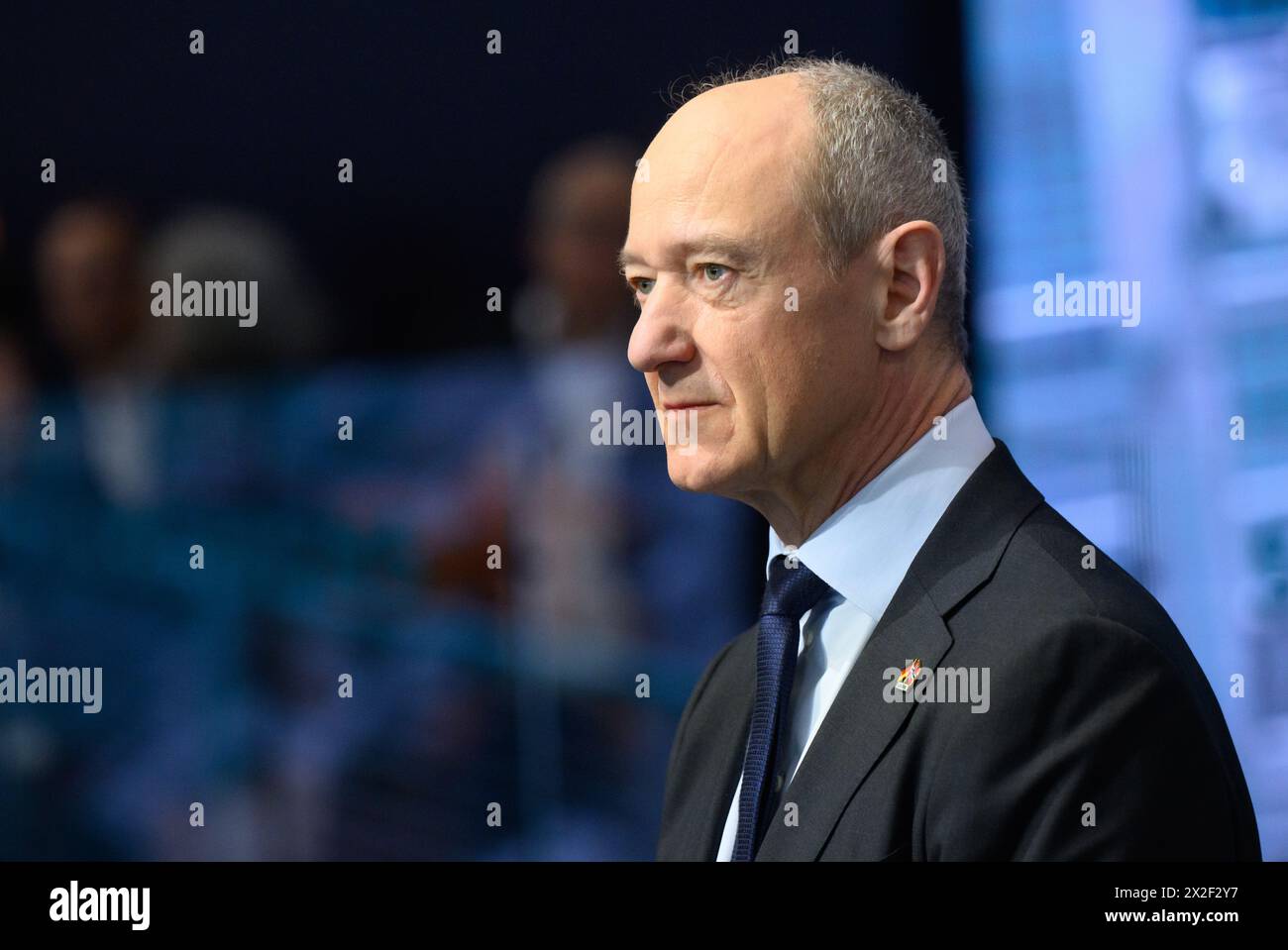 Hanover, Germany. 22nd Apr, 2024. Roland Busch, CEO of Siemens AG ...